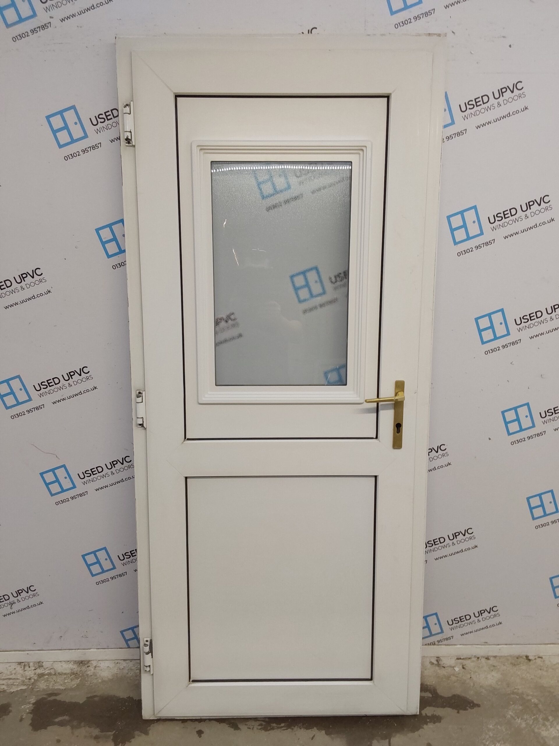 Used White Upvc Back Door (Outwards Opening) 890mm x 2040mm 0419 | Used ...