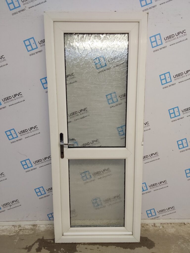 Used White Upvc Back Door 815mm x 2045mm 0299 | Used UPVC Windows & Doors
