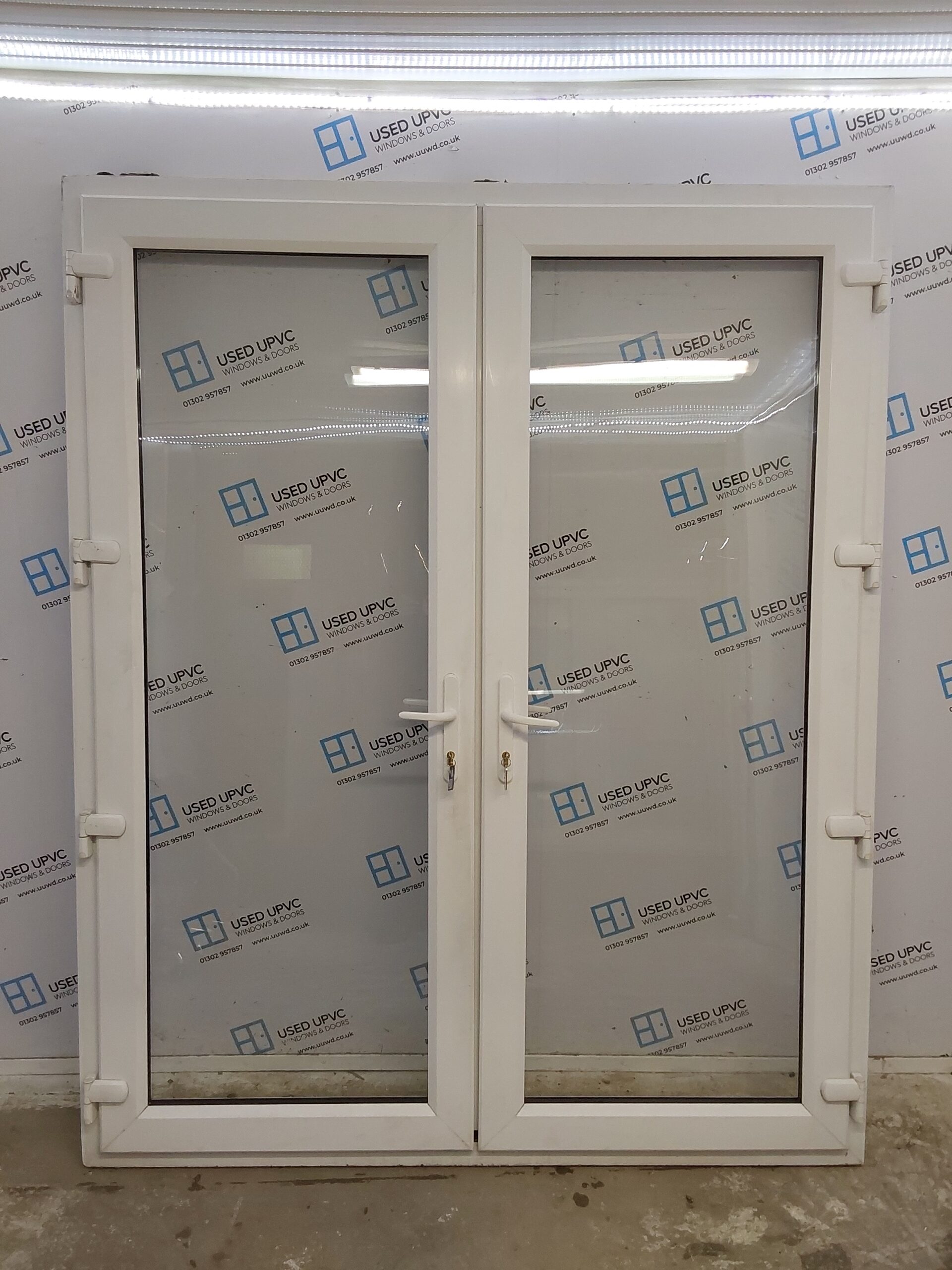 Used White Upvc French Doors (Outwards Opening) 1800mm x 2205mm EA3 ...