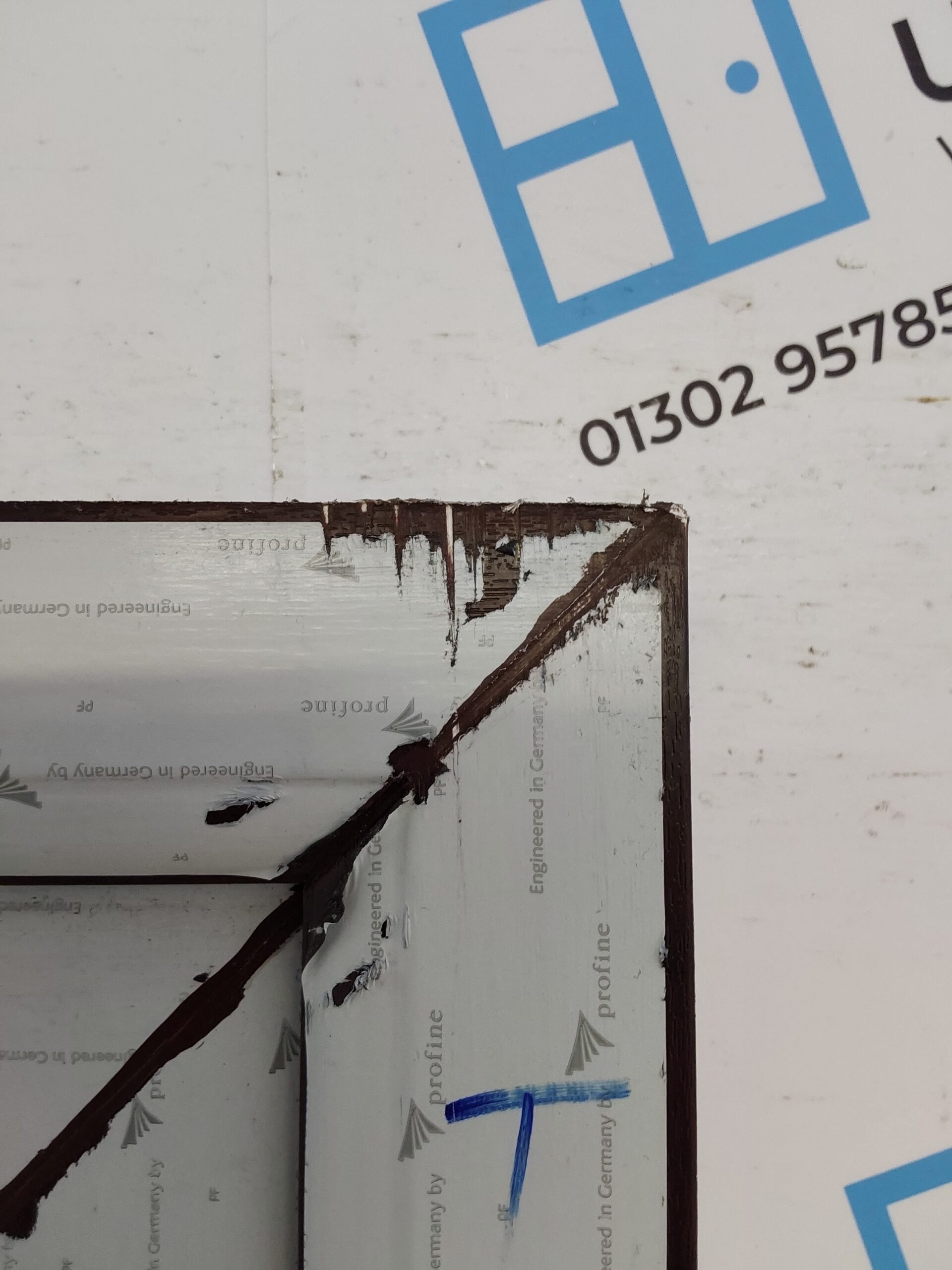 Brand New Rosewood Upvc Full Glass Back Door 935mm x 2040mm (Reduce To ...