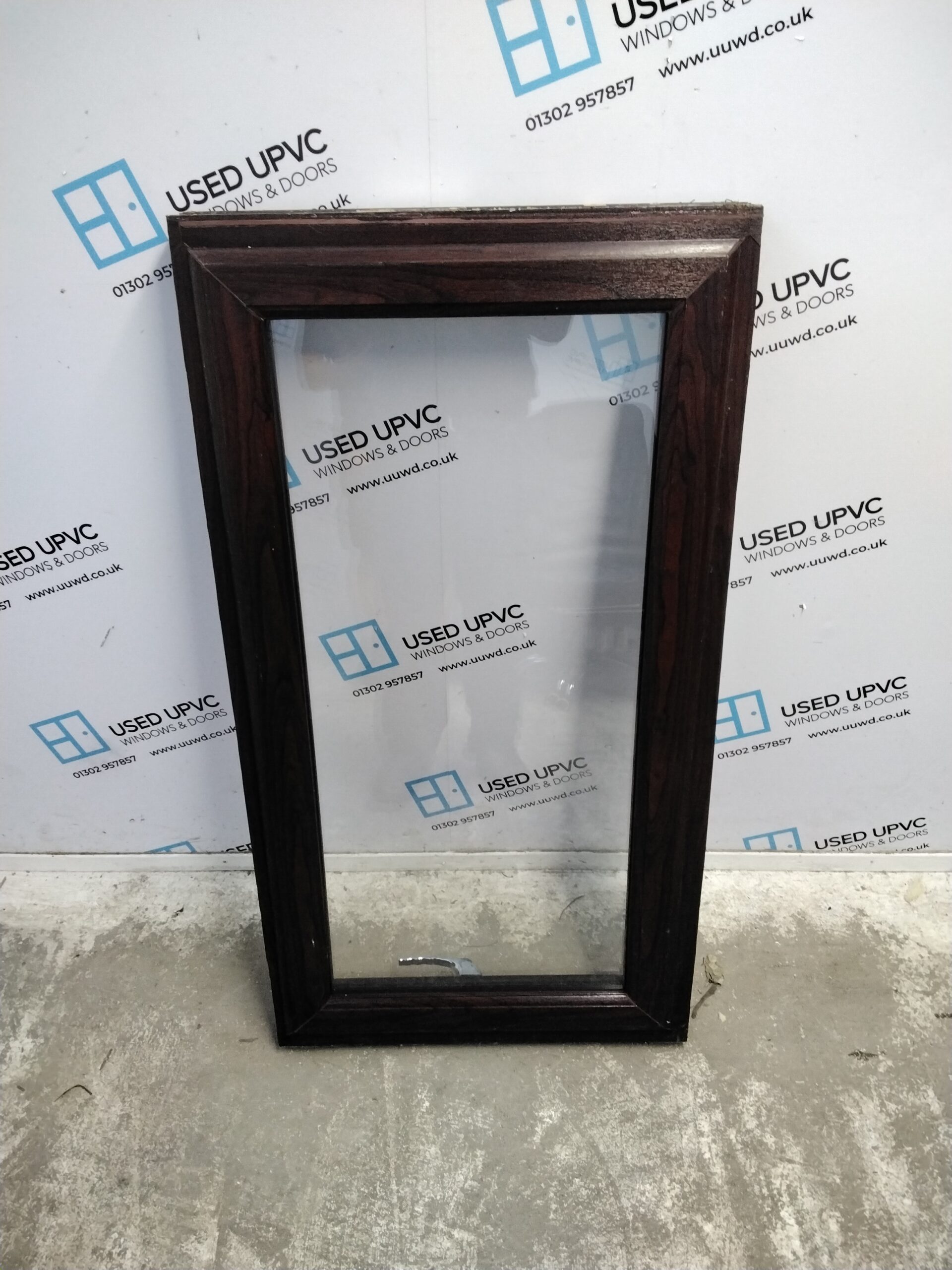 Used Rosewood Upvc Window 615mm x 1155mm W0095 | Used UPVC Windows & Doors
