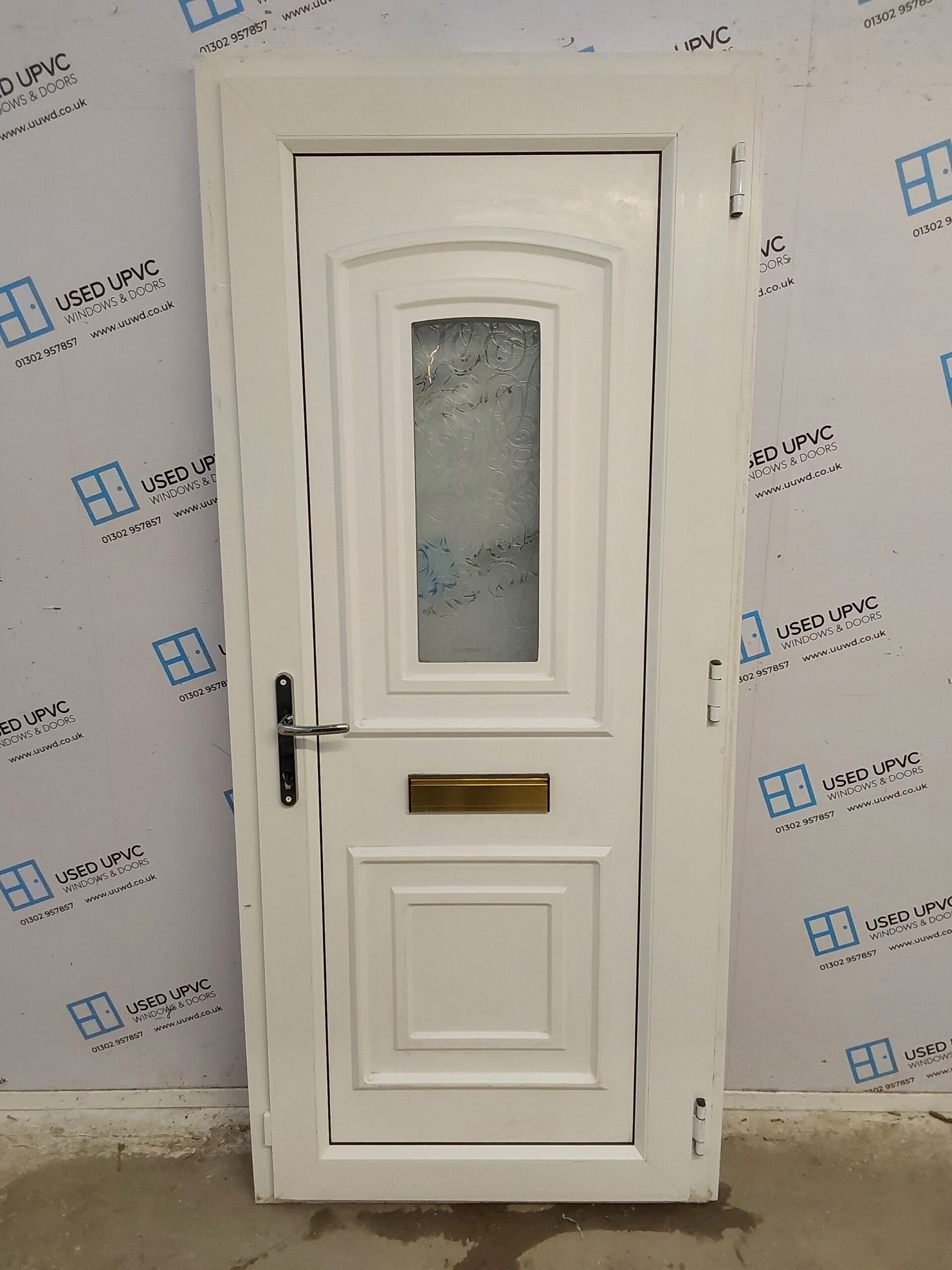 Used White Upvc Front Door 885mm x 2020mm (reduce to 865mm) C11D10 ...