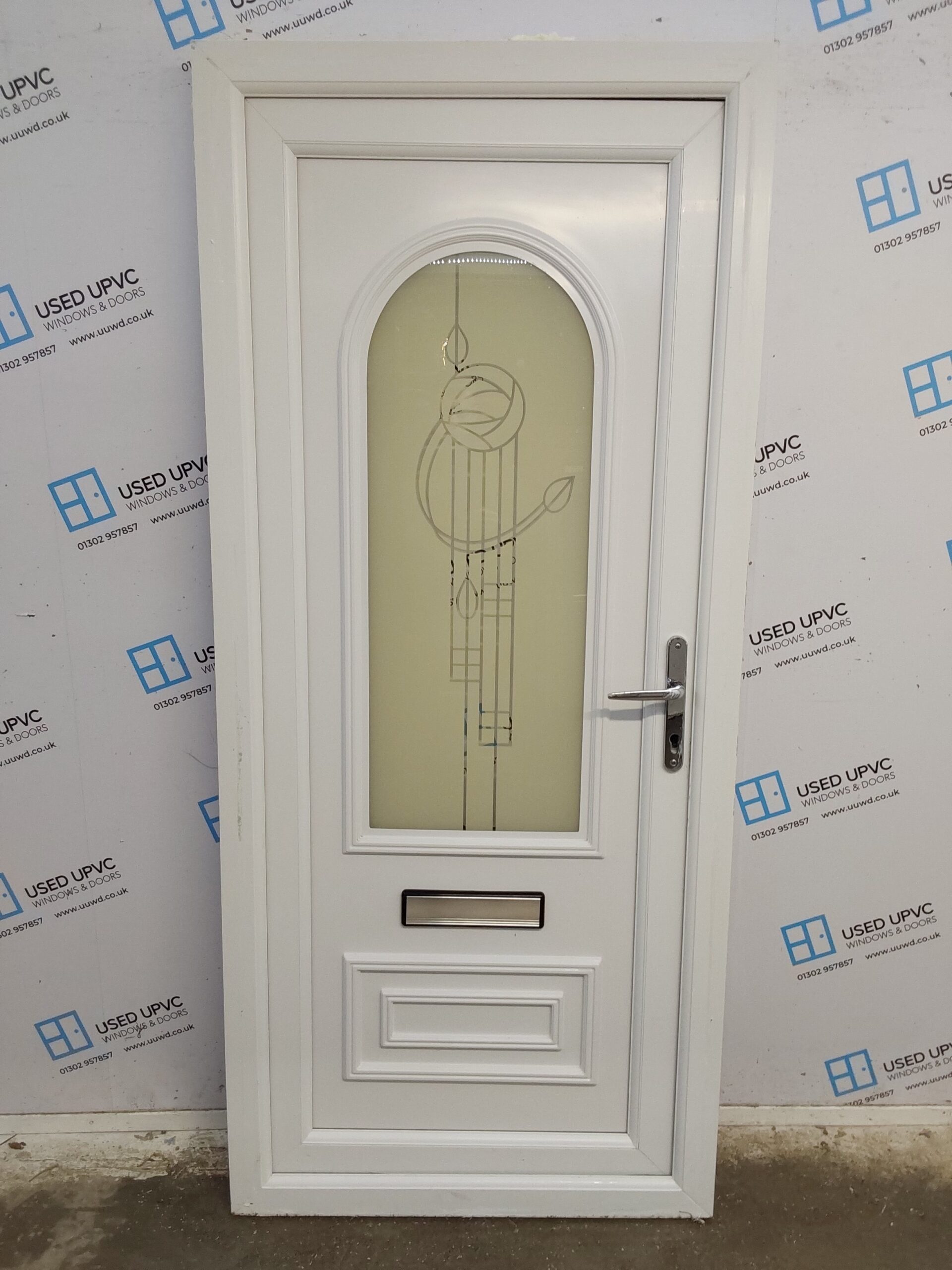 Used White Upvc Front Door (outwards opening) 910mm x 2050mm 0770 ...