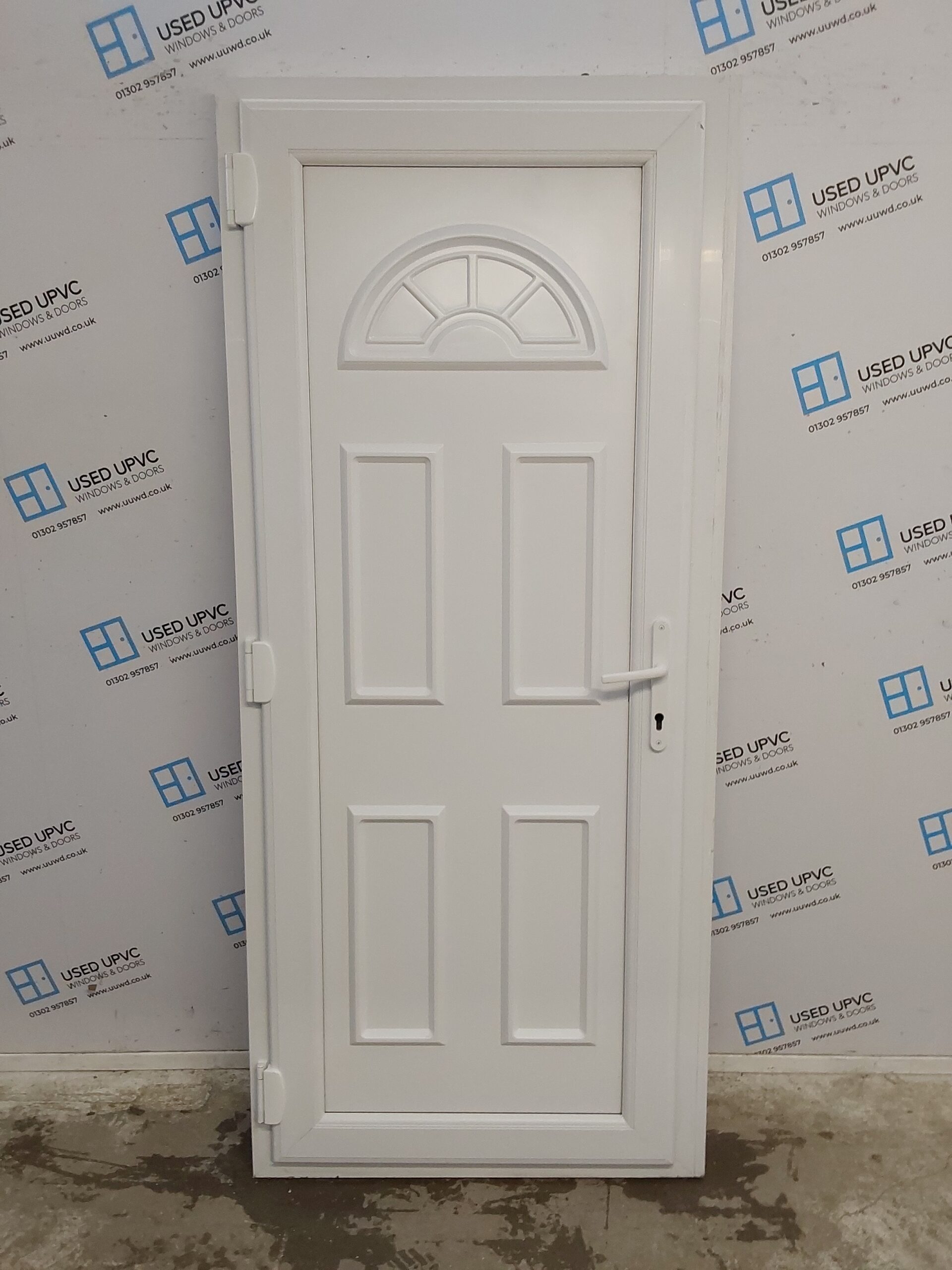 Used White Upvc Back Door 895mm x 2050mm (Reduce To 875mm) 0577 | Used ...