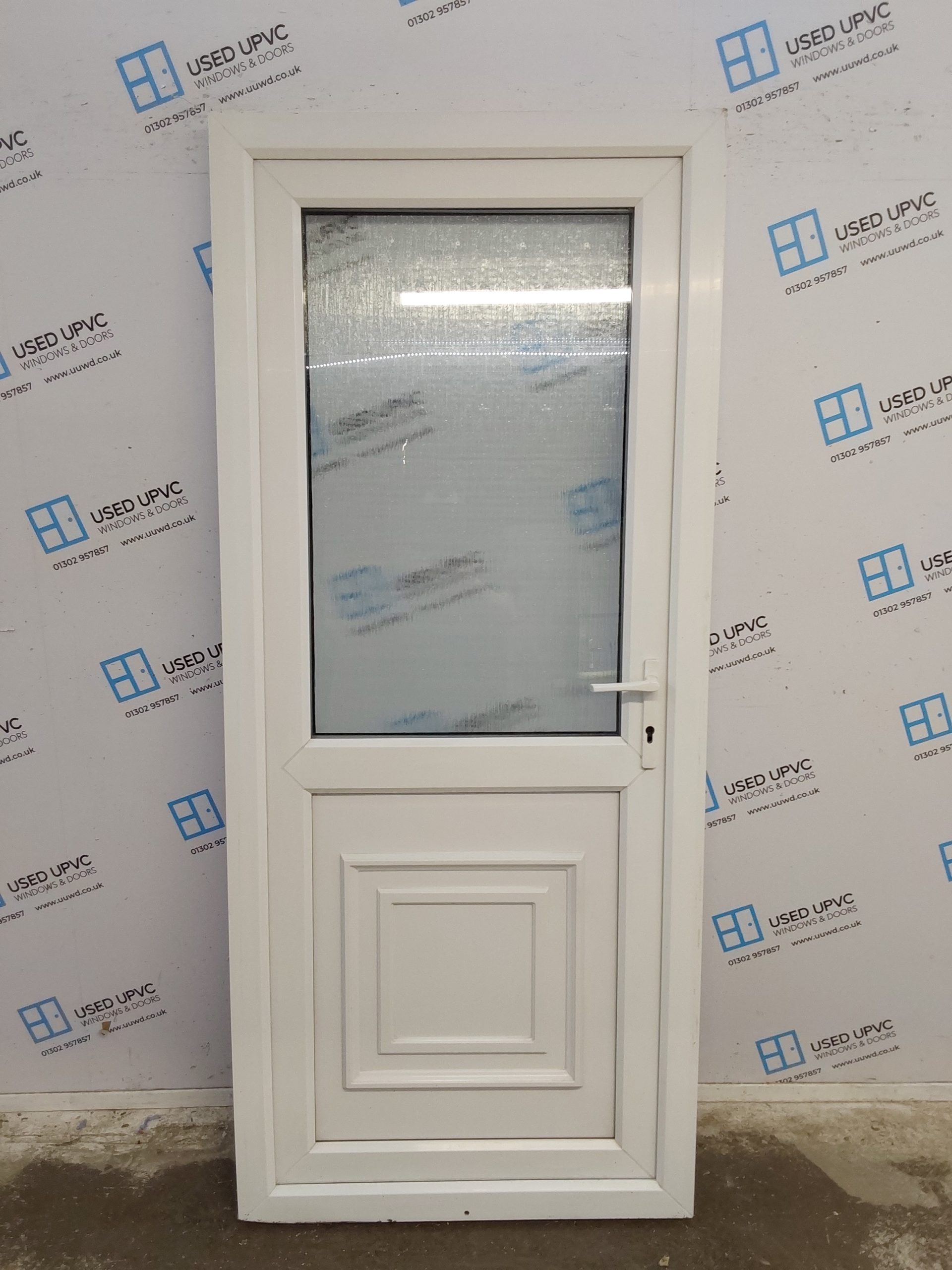 Used White Upvc Back Door 890mm x 2050mm 0013 | Used UPVC Windows & Doors