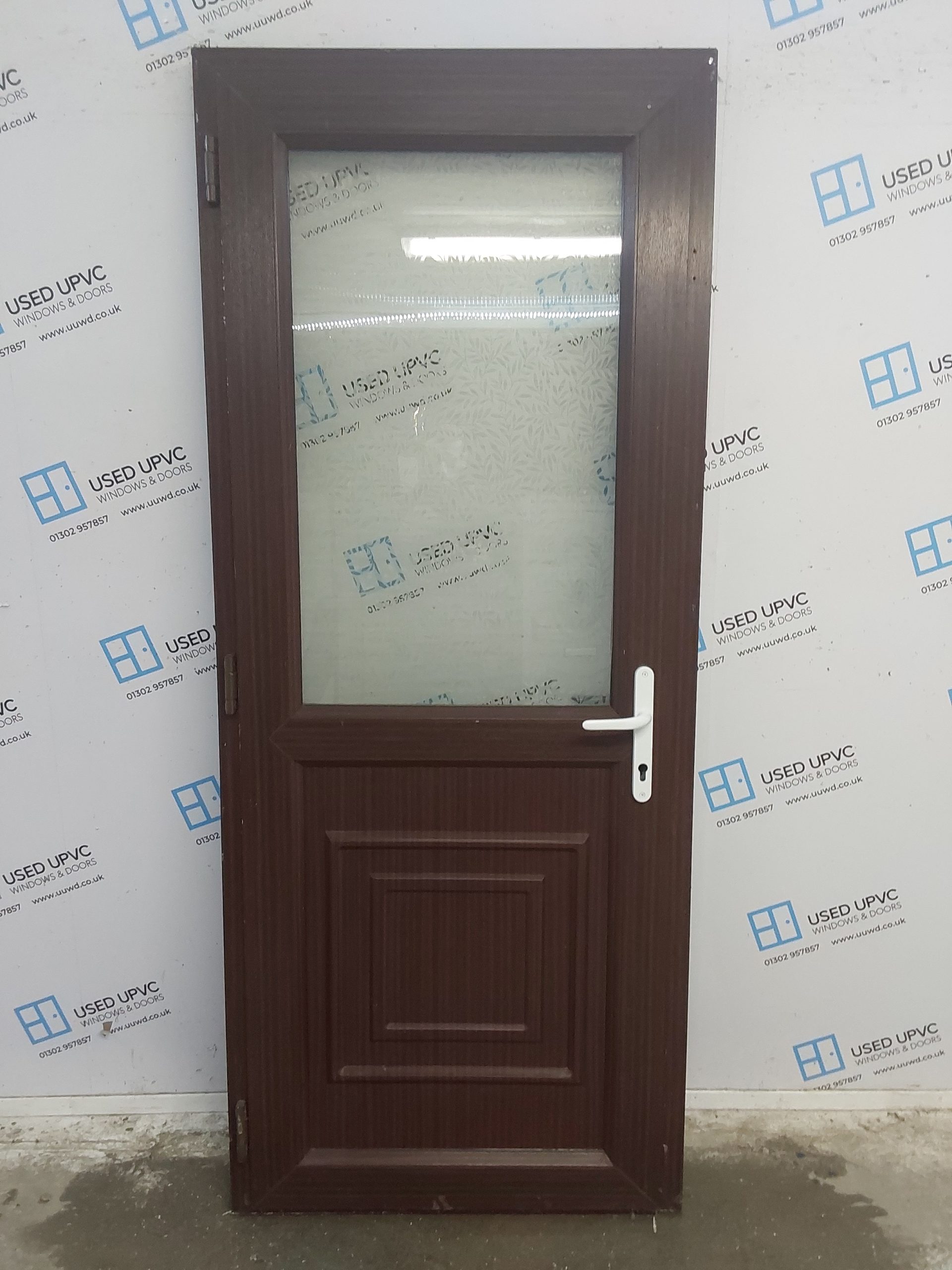 Used Woodgrain Upvc Back Door 850mm x 2050mm 0407 | Used UPVC Windows ...