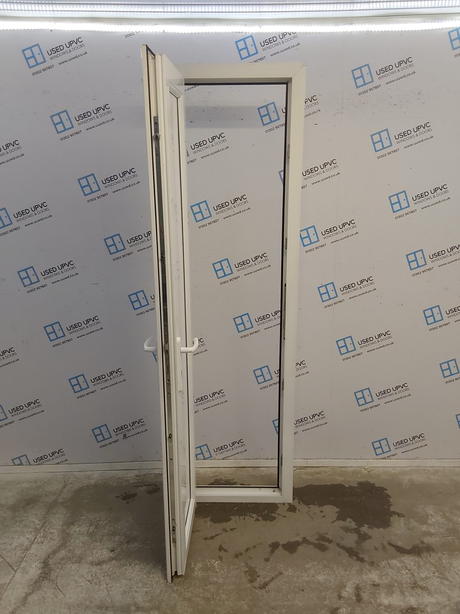 Used White Upvc Back Door (Outwards Opening) 595mm x 2095mm 0154 | Used ...