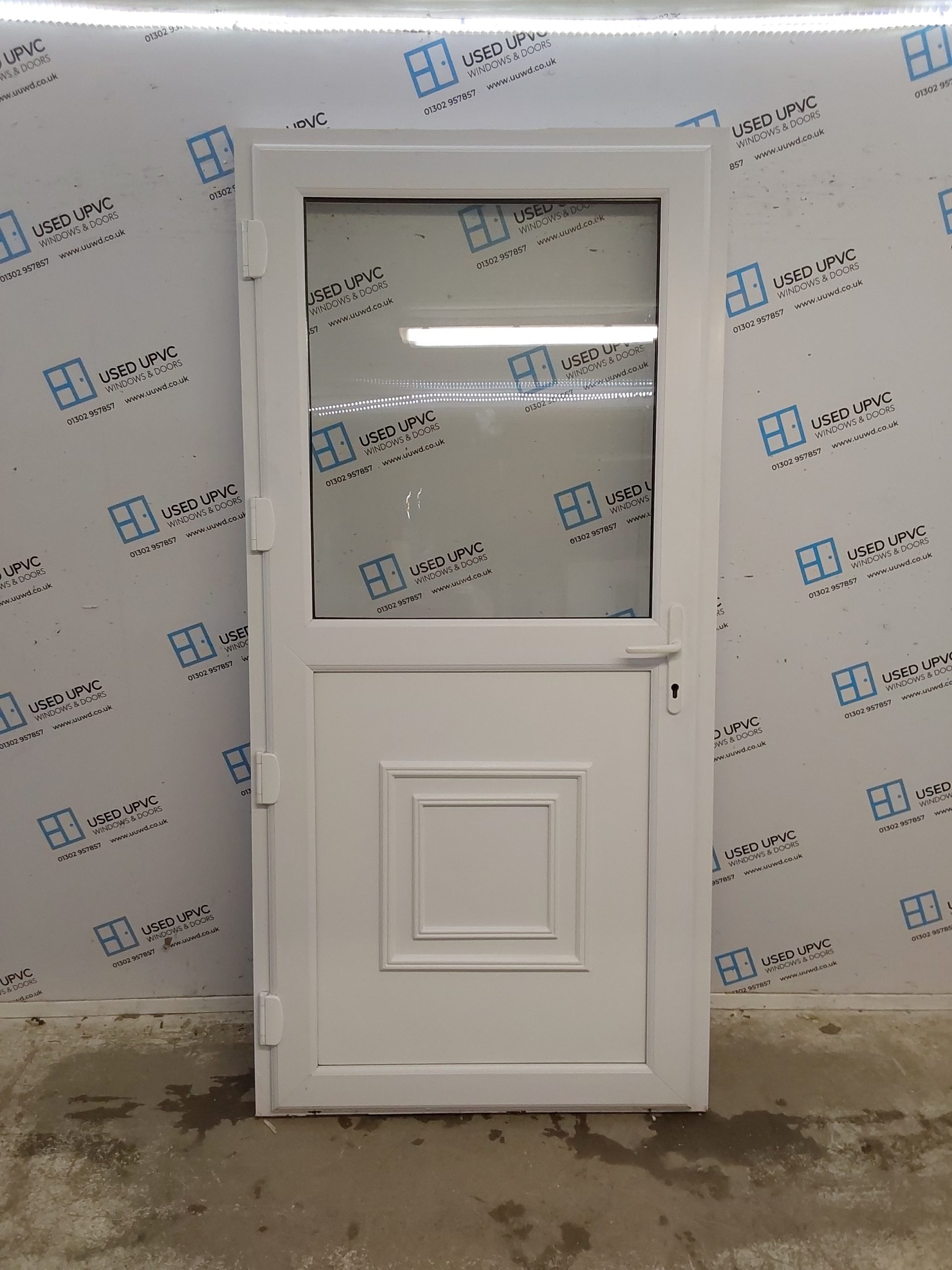 Used White Upvc Back Door 1040mm x 2175mm (Outwards Opening) 0485 ...