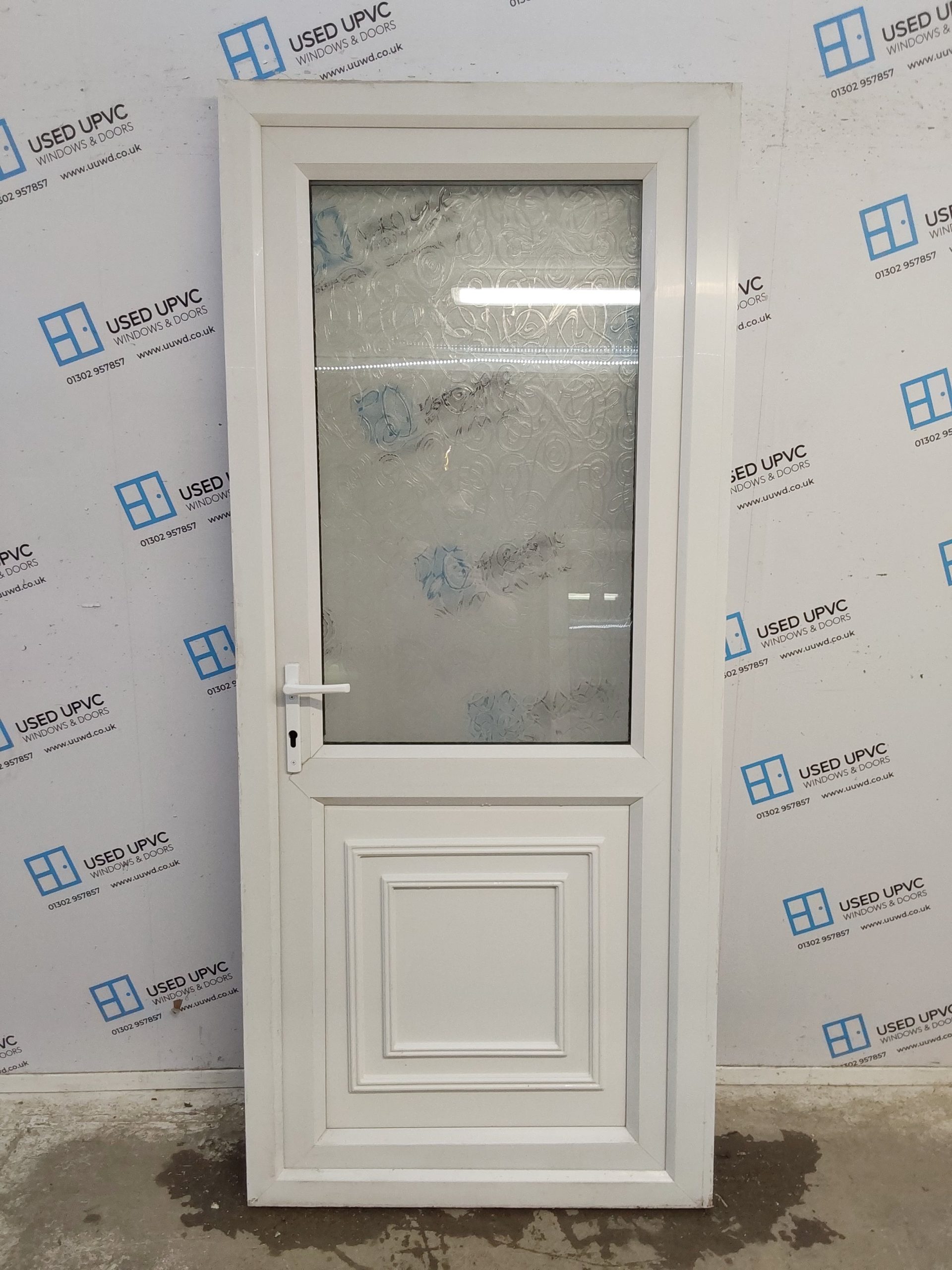 Used White Upvc Back Door (Outwards Opening) 900mm x 2070mm (Reduce To ...