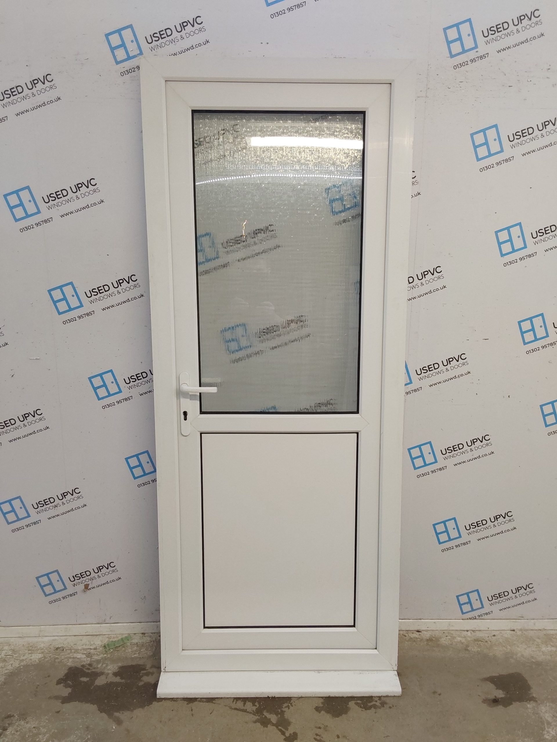 Used White Upvc Back Door 840mm x 2070mm 0724 | Used UPVC Windows & Doors