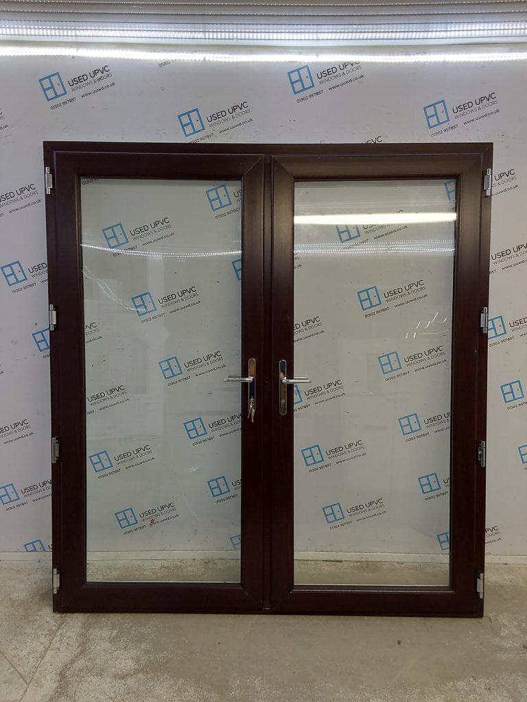 Ex-display Rosewood Upvc French Doors 1895mm x 2050mm EA6 | Used UPVC ...