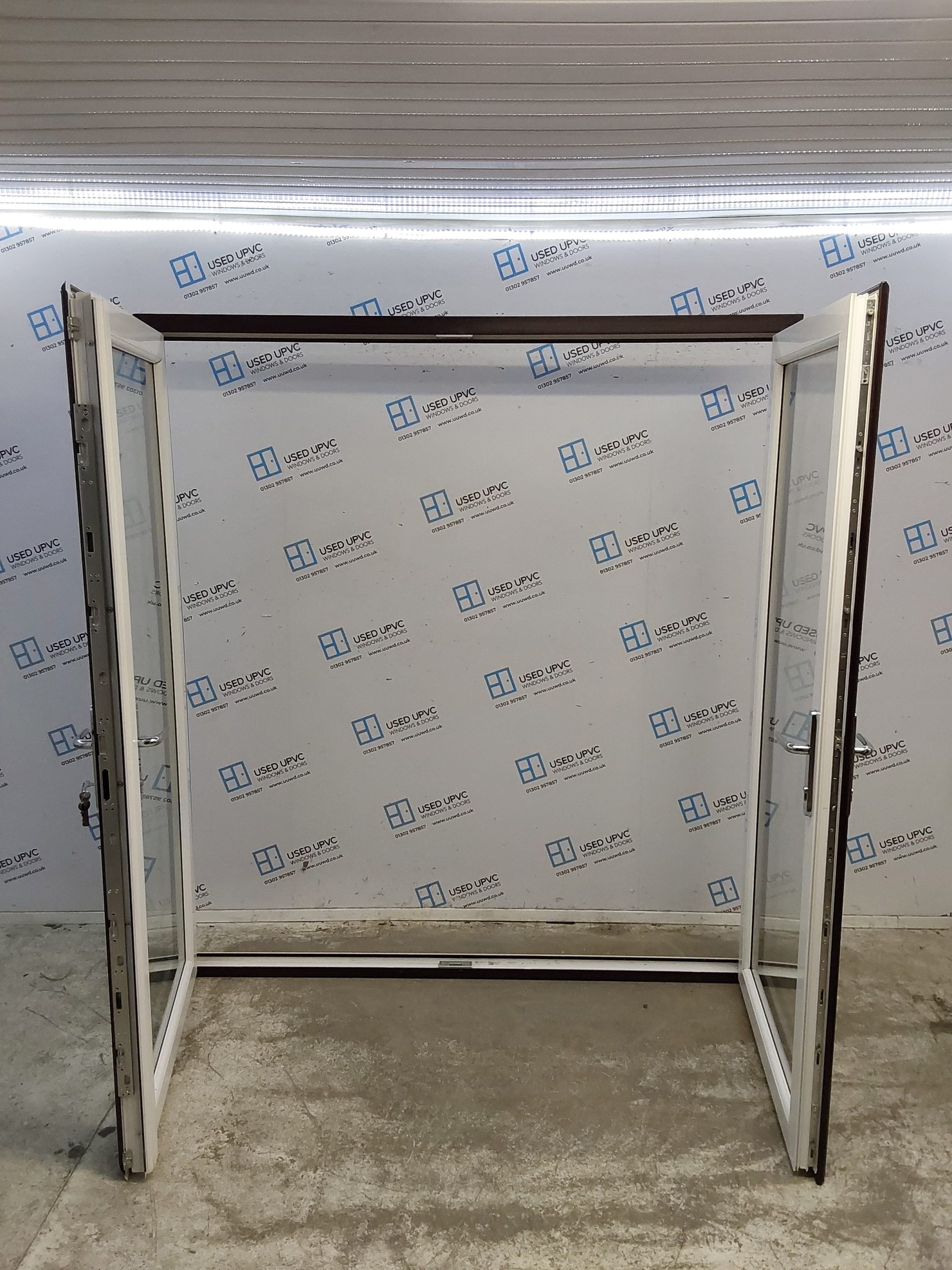 Ex-display Rosewood Upvc French Doors 1895mm x 2050mm EA6 | Used UPVC ...