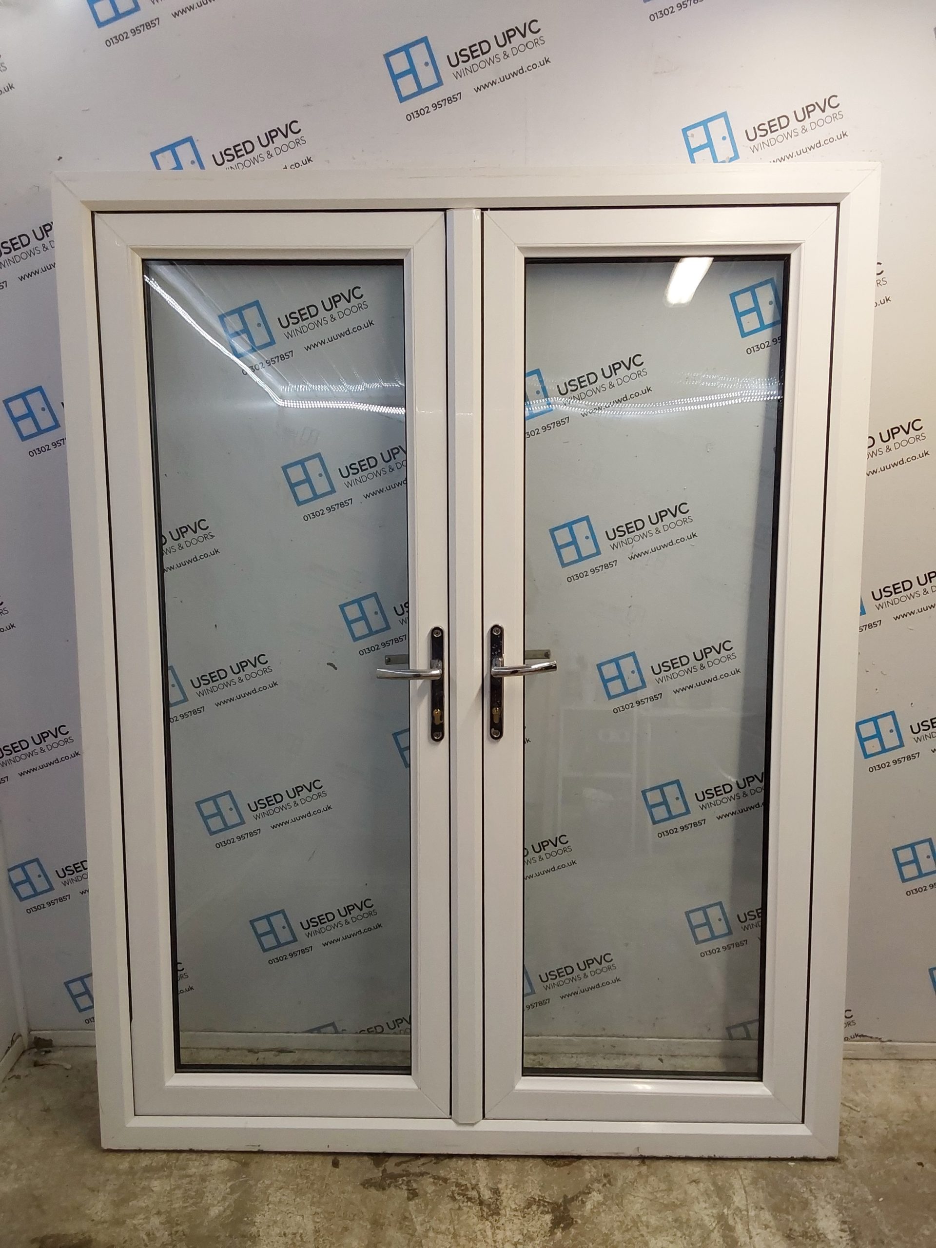 Used White Upvc French Doors 1585mm x 2030mm EA12 | Used UPVC Windows ...