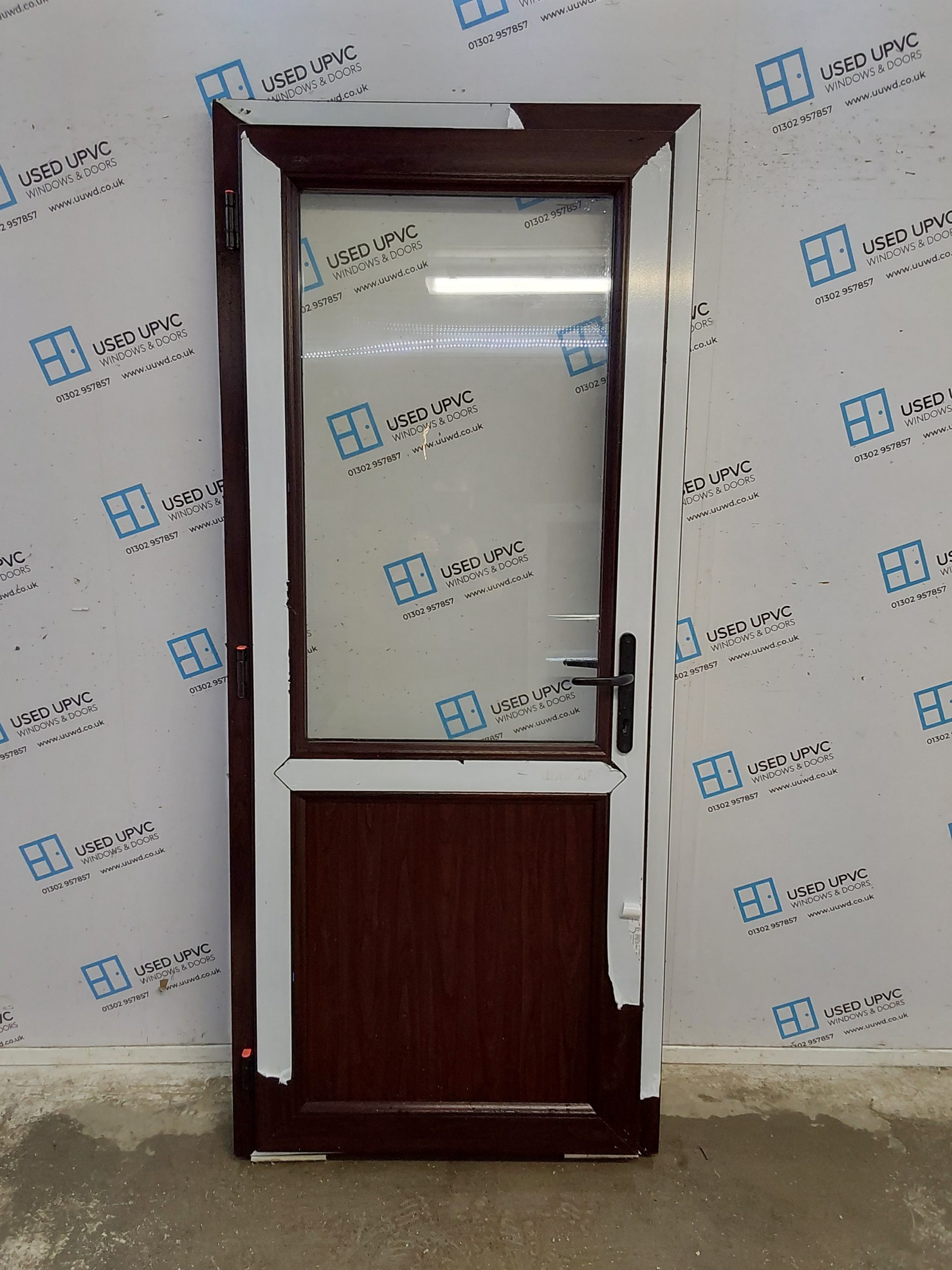 Brand New Rosewood Upvc Back Door 895mm x 2090mm ND12 | Used UPVC ...