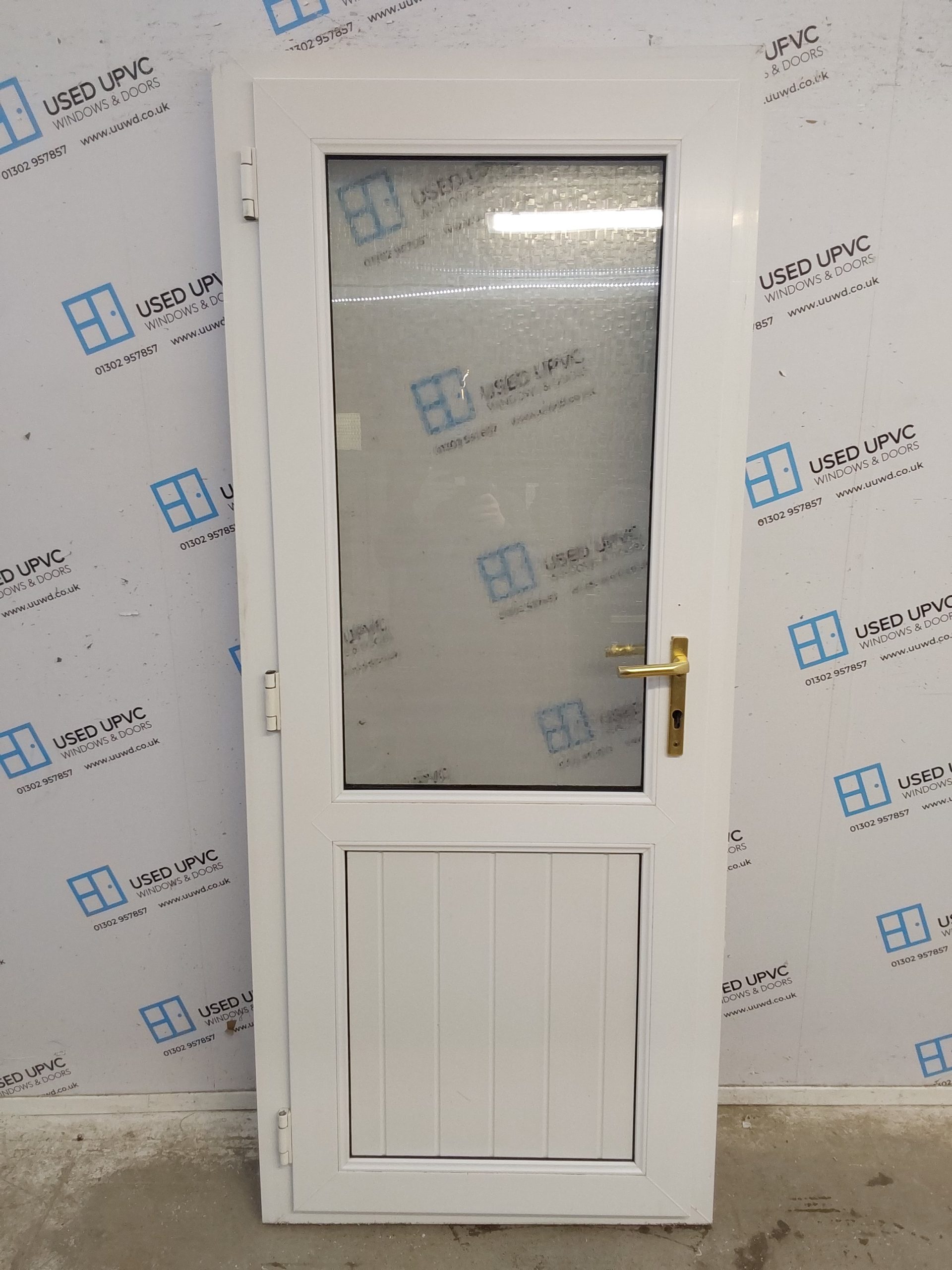 Used White Upvc Back Door 845mm x 2030mm (Reduce To 820mm) 0548 | Used ...