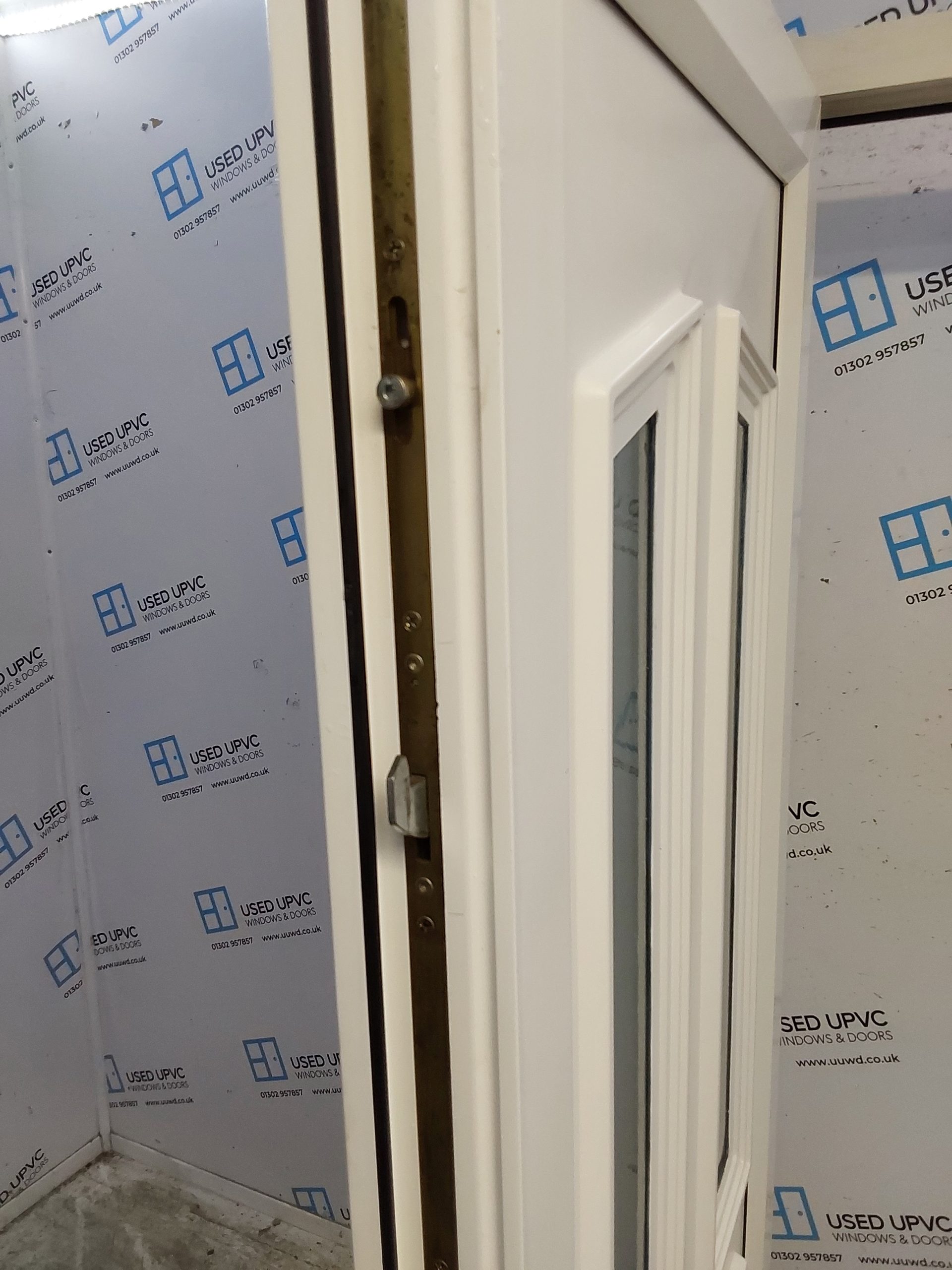Used White Upvc Back Door 930mm x 2015mm (Reduce To 905mm) 0523 | Used UPVC Windows & Doors