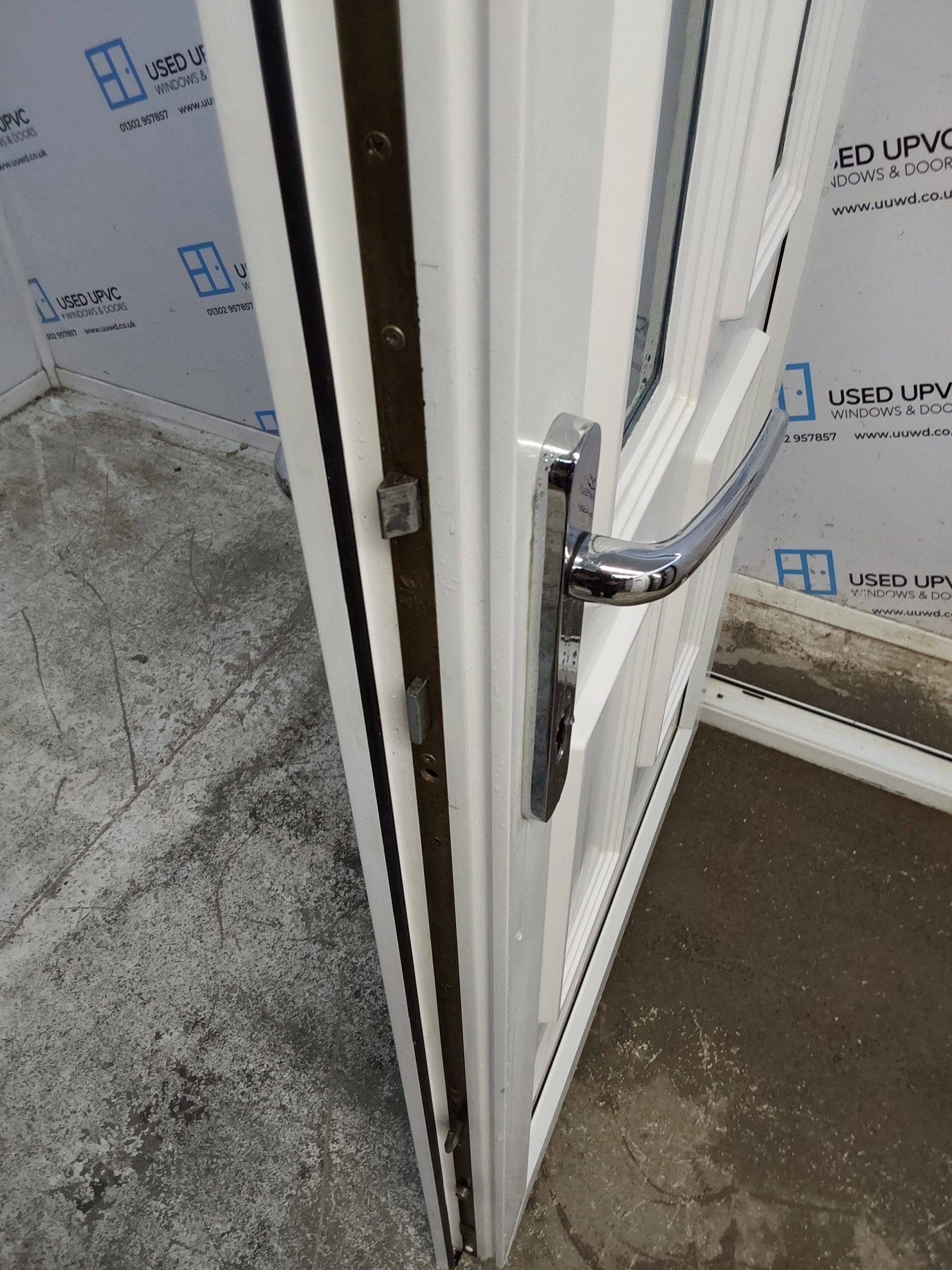 Used White Upvc Back Door 930mm x 2015mm (Reduce To 905mm) 0523 | Used UPVC Windows & Doors