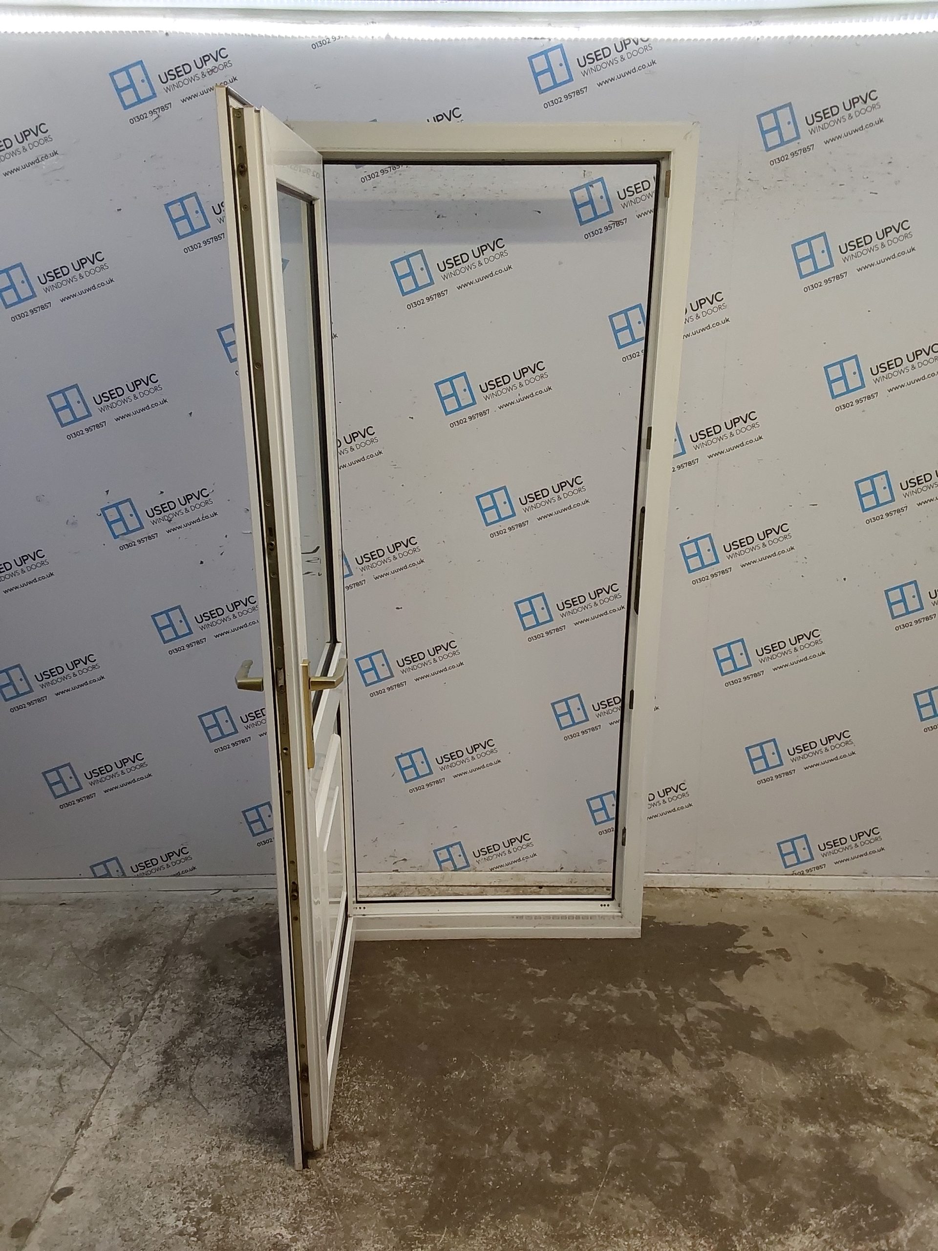Used White Upvc Back Door 880mm x 2075mm C9D74 | Used UPVC Windows & Doors