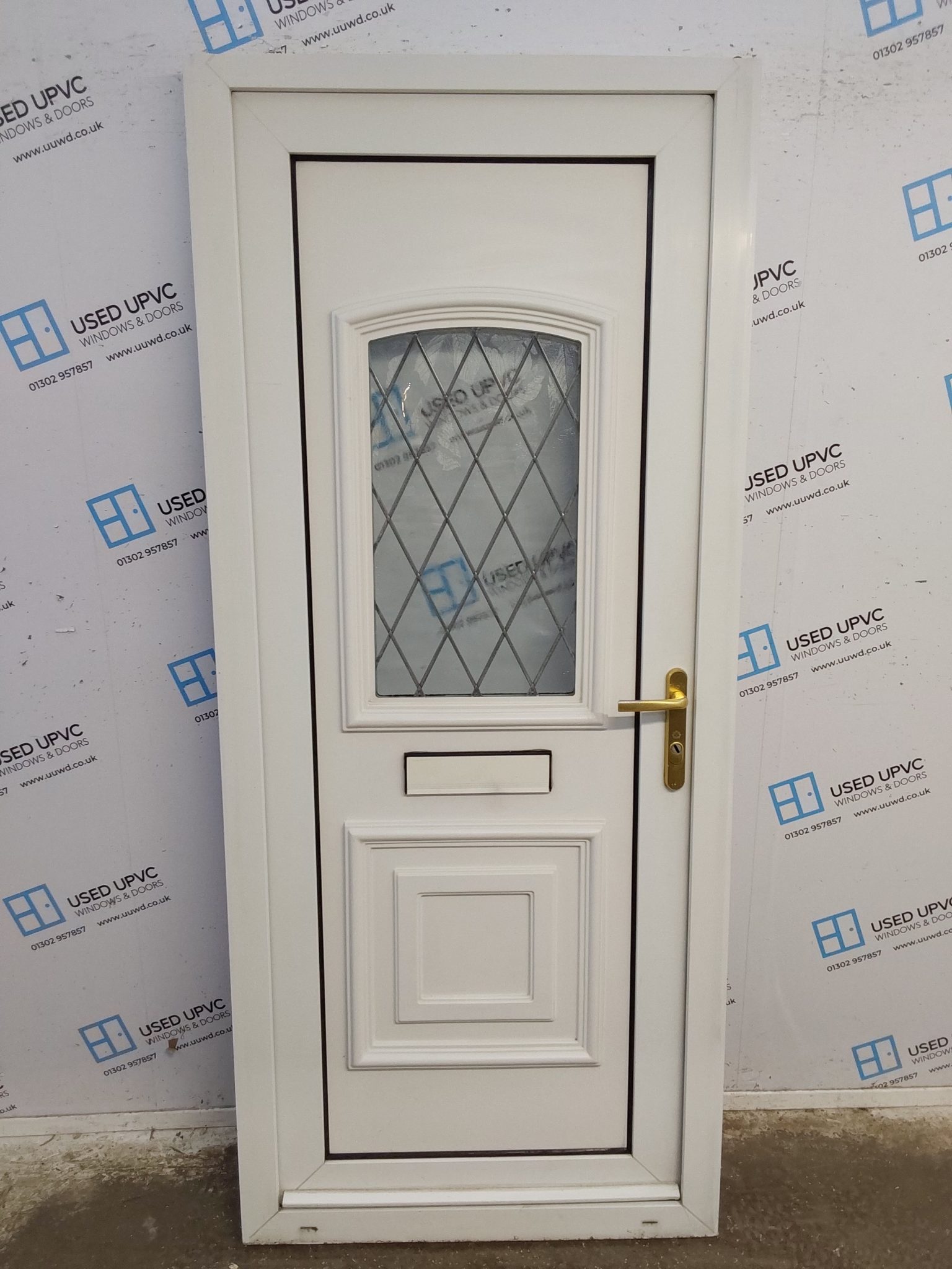 Used White Upvc Front Door 890mm x 2055mm SC2D043 | Used UPVC Windows ...
