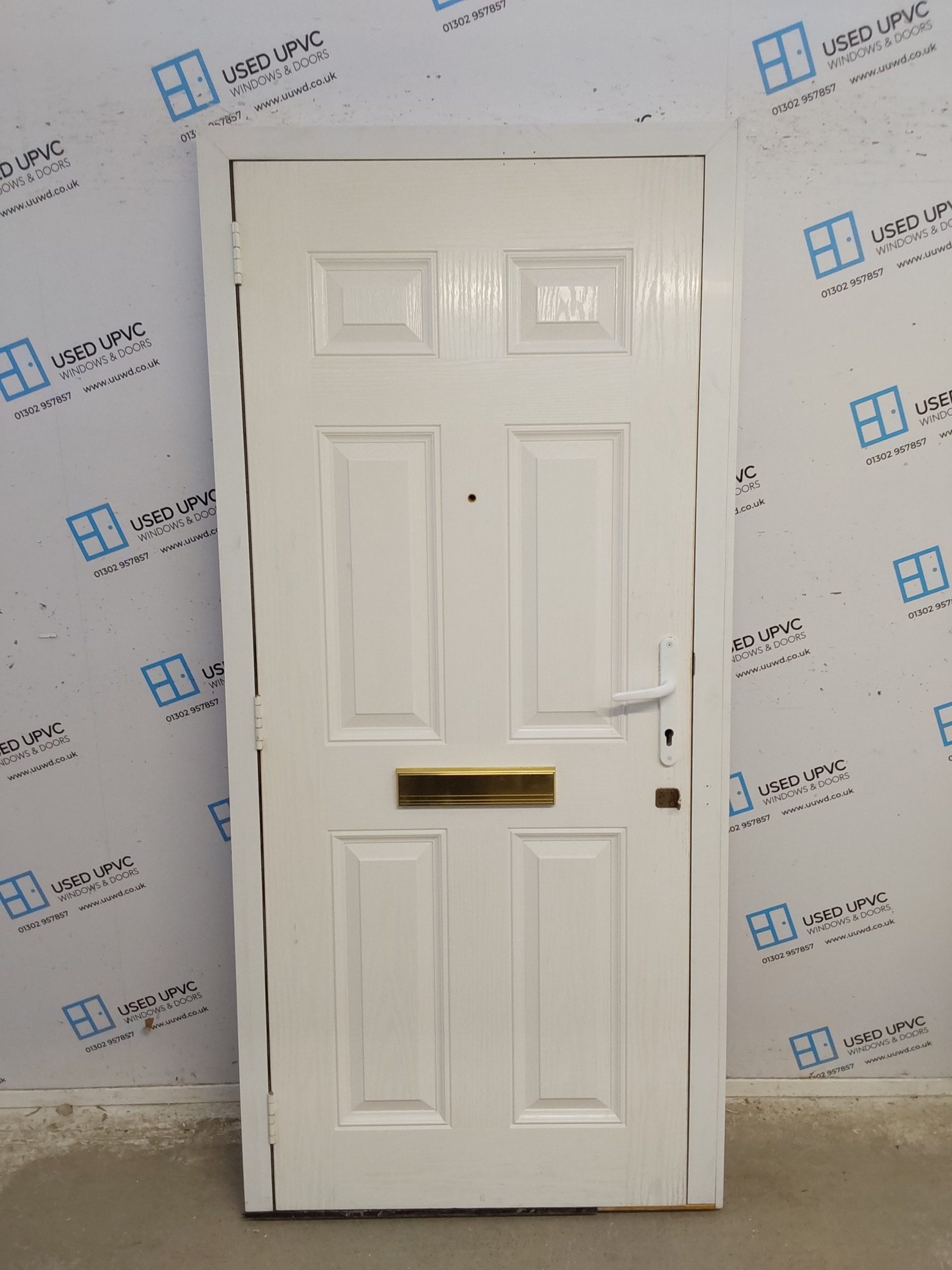 Used Blue Composite Front Door 945mm x 2045mm (Reduce To 930mm) 0644 ...