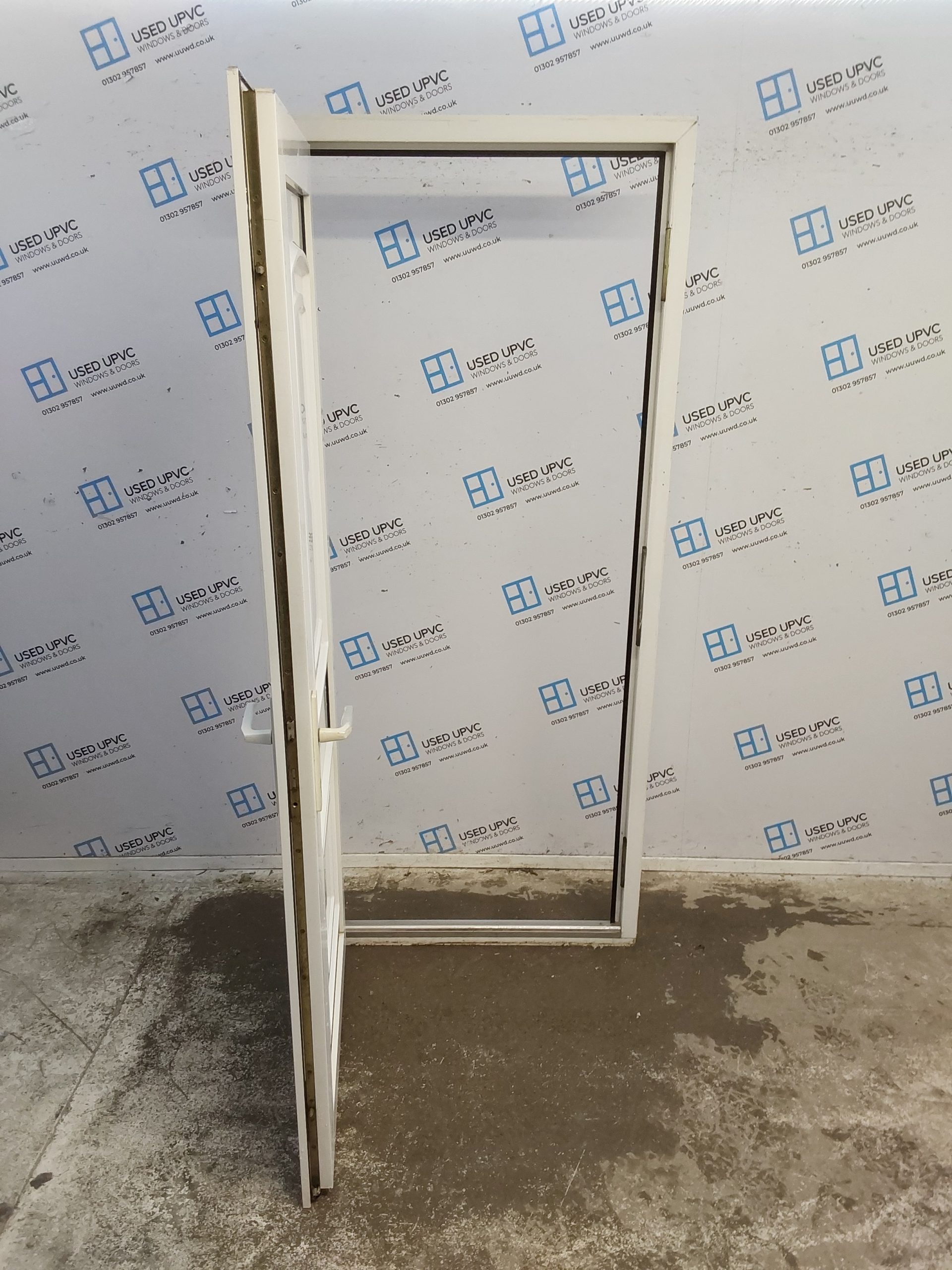Used White Upvc Back Door 870mm x 2025mm 0417 | Used UPVC Windows & Doors