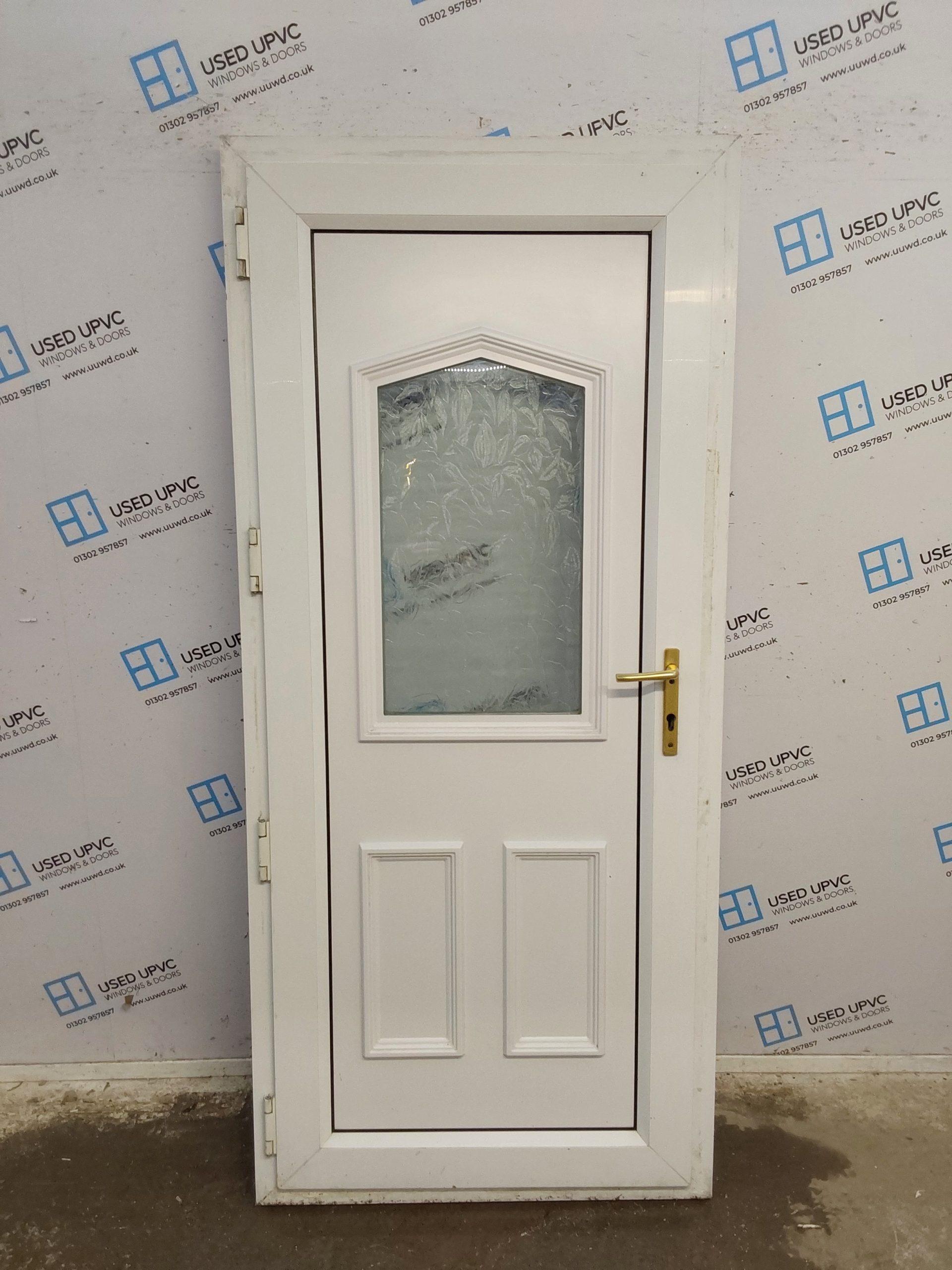 Used White Upvc Back Door 915mm x 2025mm C9D12 | Used UPVC Windows & Doors
