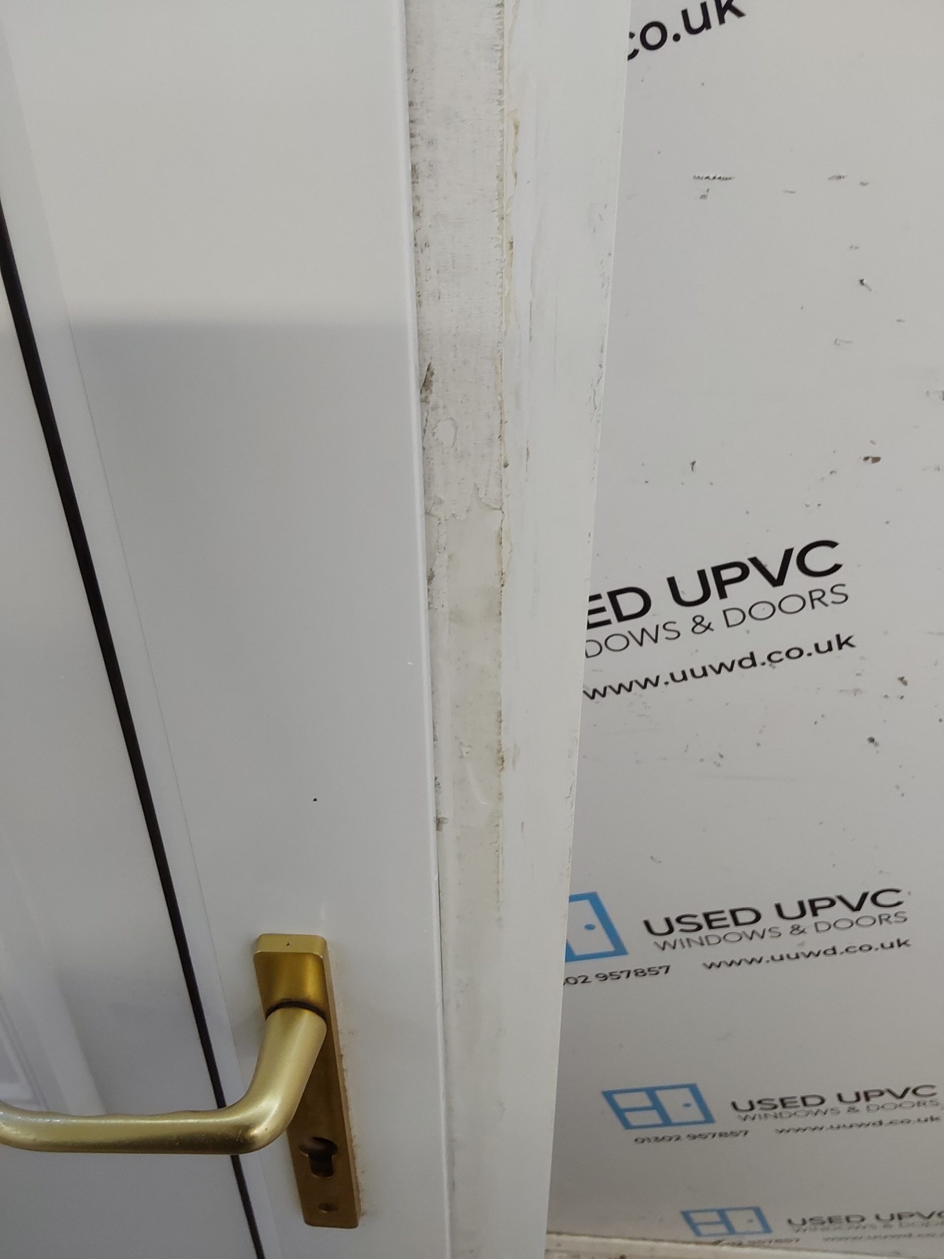 Used White Upvc Back Door 915mm x 2025mm C9D12 | Used UPVC Windows & Doors