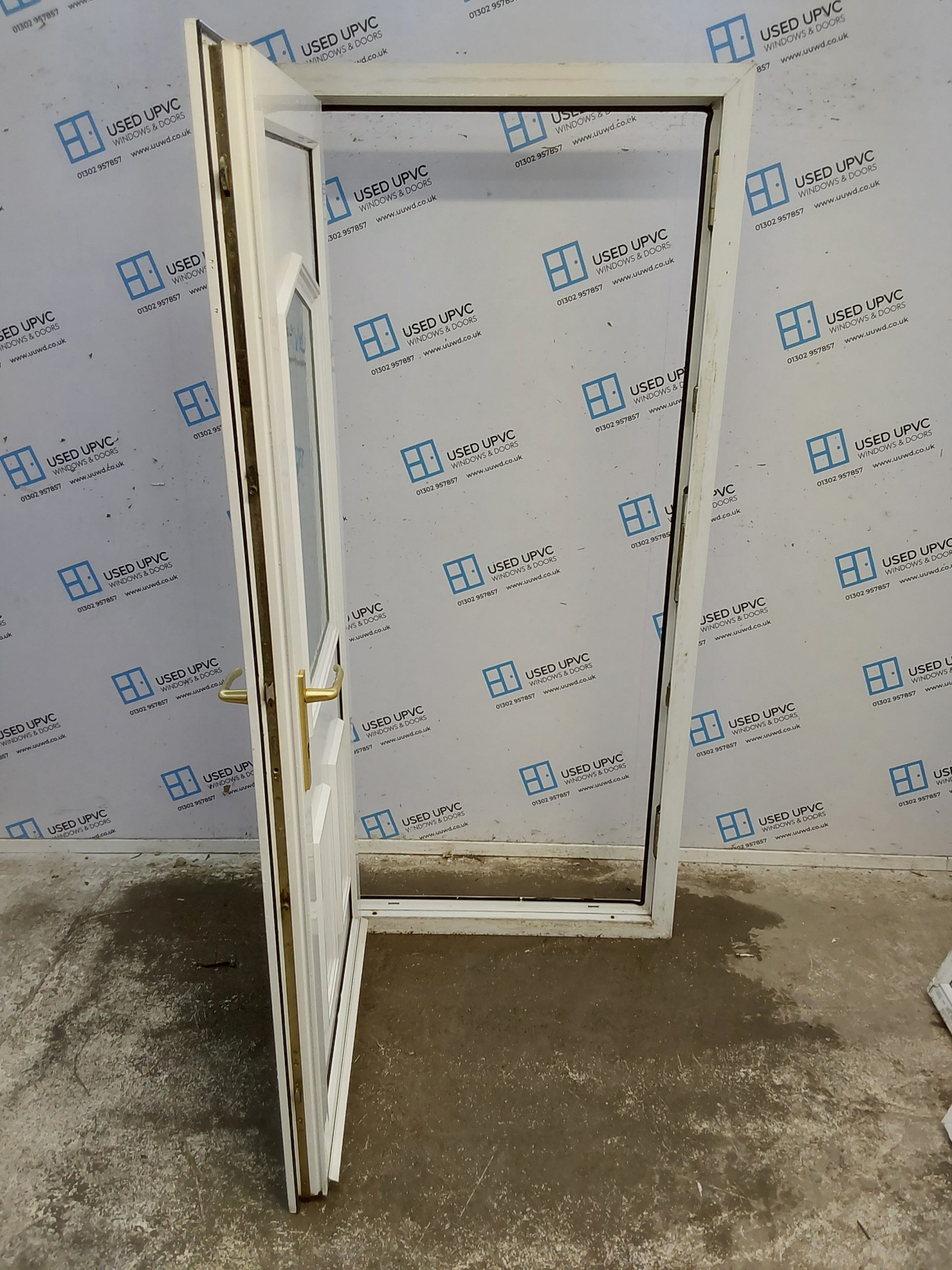 Used White Upvc Back Door 915mm x 2025mm C9D12 | Used UPVC Windows & Doors