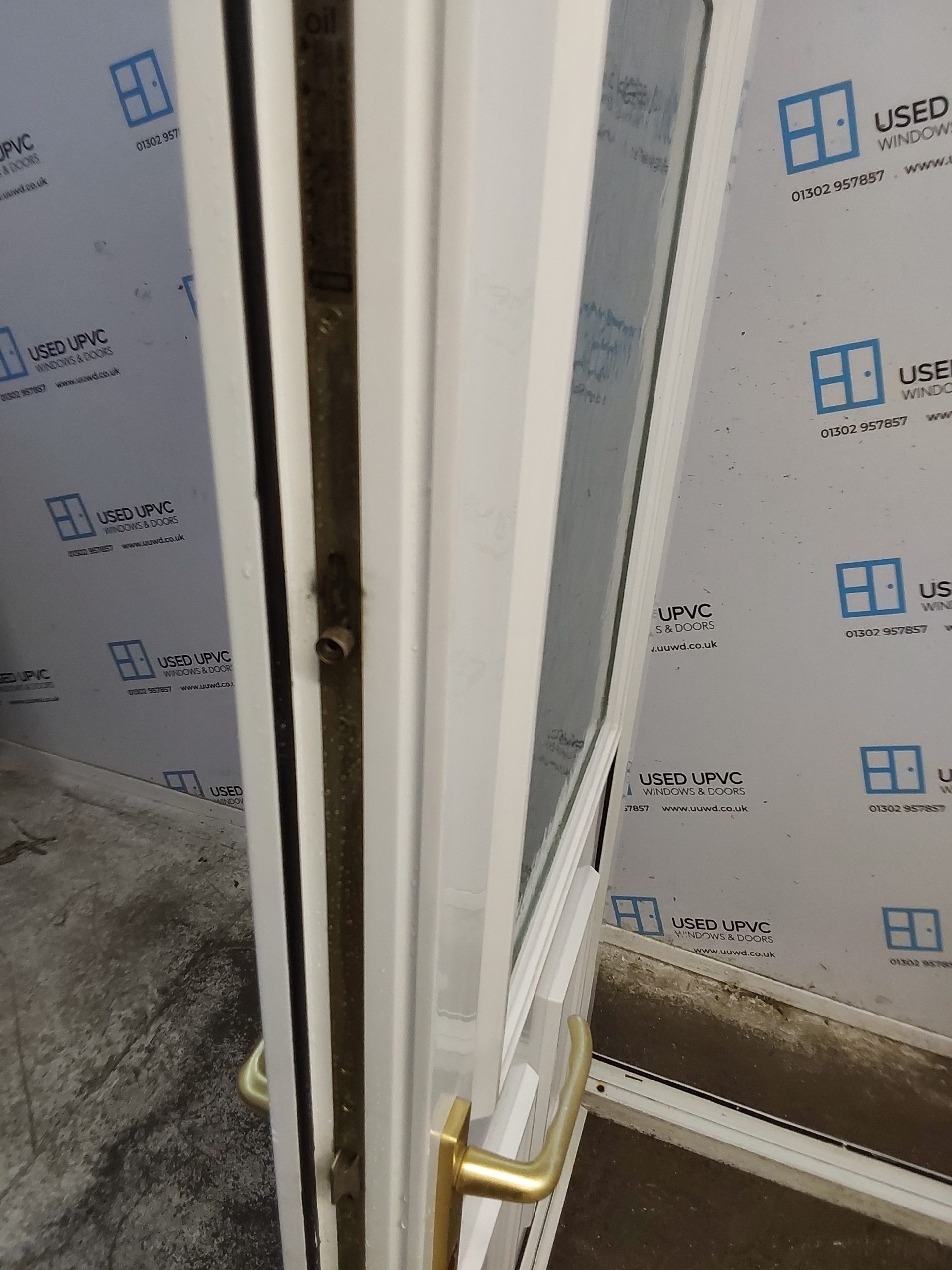 Used White Upvc Back Door 915mm x 2025mm C9D12 | Used UPVC Windows & Doors