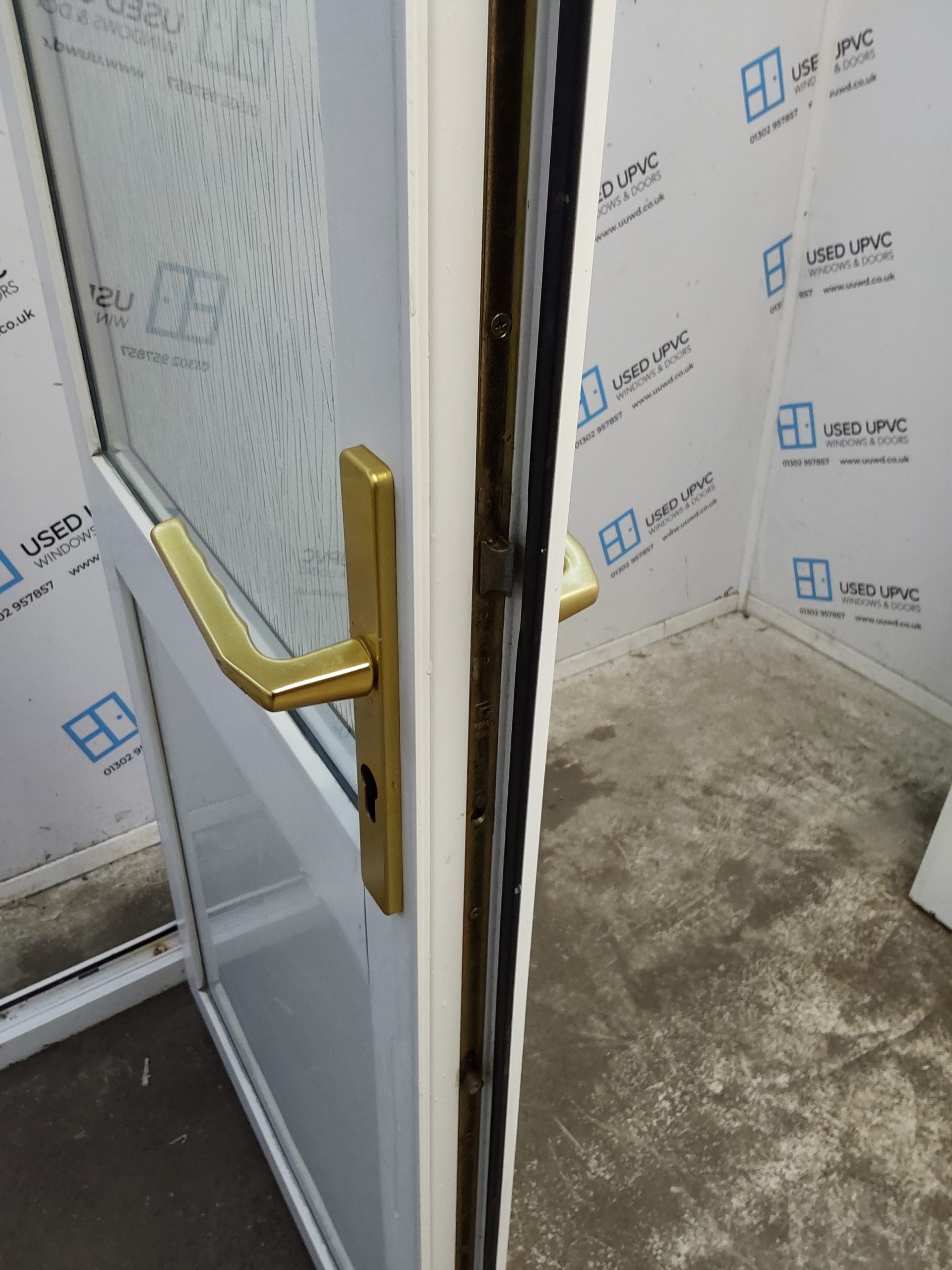 Used White Upvc Back Door 805mm x 2040mm C9D25 | Used UPVC Windows & Doors