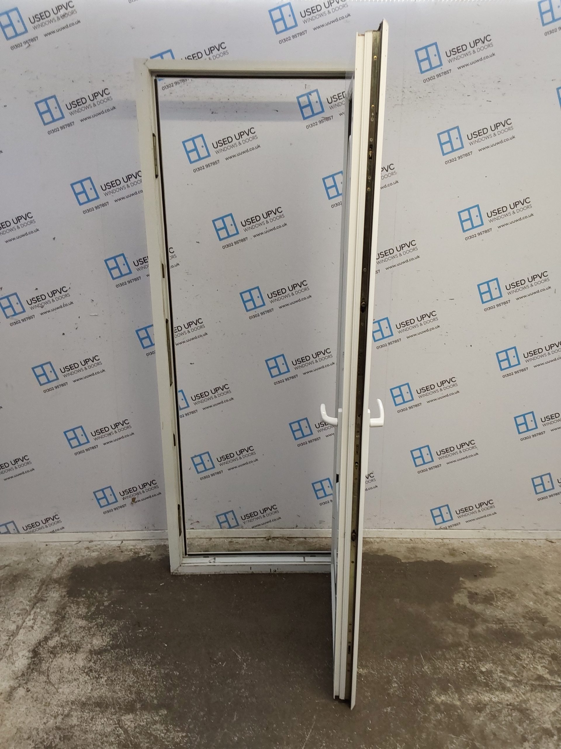 Used White Upvc Back Door 800mm x 2060mm C8D71 | Used UPVC Windows & Doors