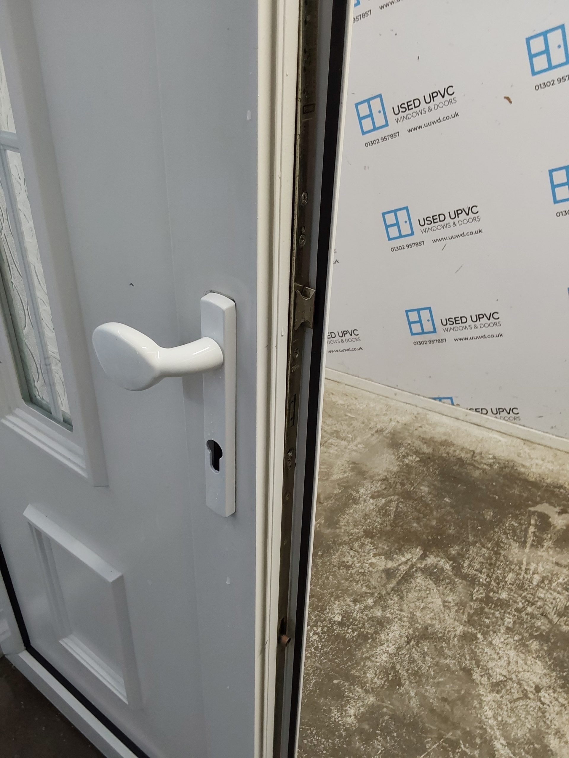 Used White Upvc Back Door 800mm x 2060mm C8D71 | Used UPVC Windows & Doors
