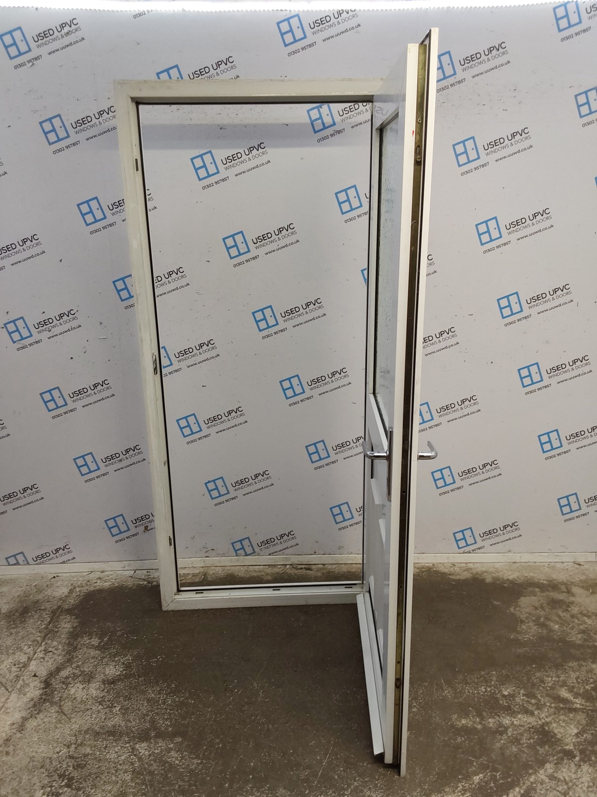 Used White Upvc Back Door 920mm x 2040mm 0686 | Used UPVC Windows & Doors