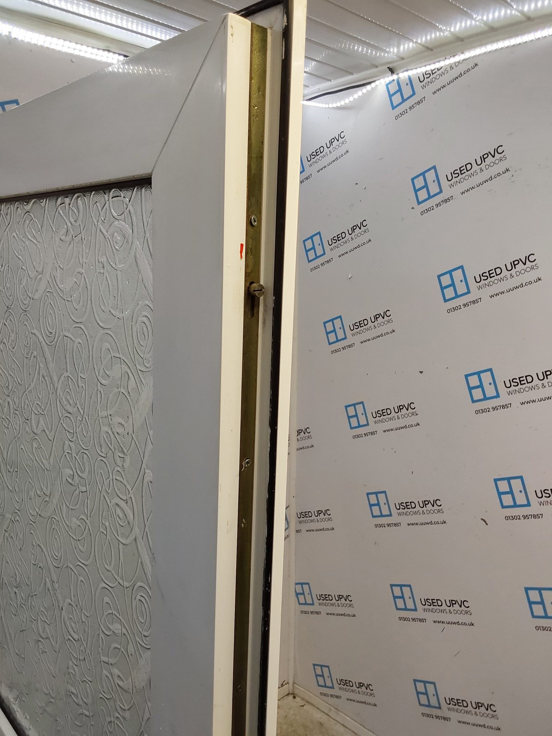 Used White Upvc Back Door 920mm x 2040mm 0686 | Used UPVC Windows & Doors