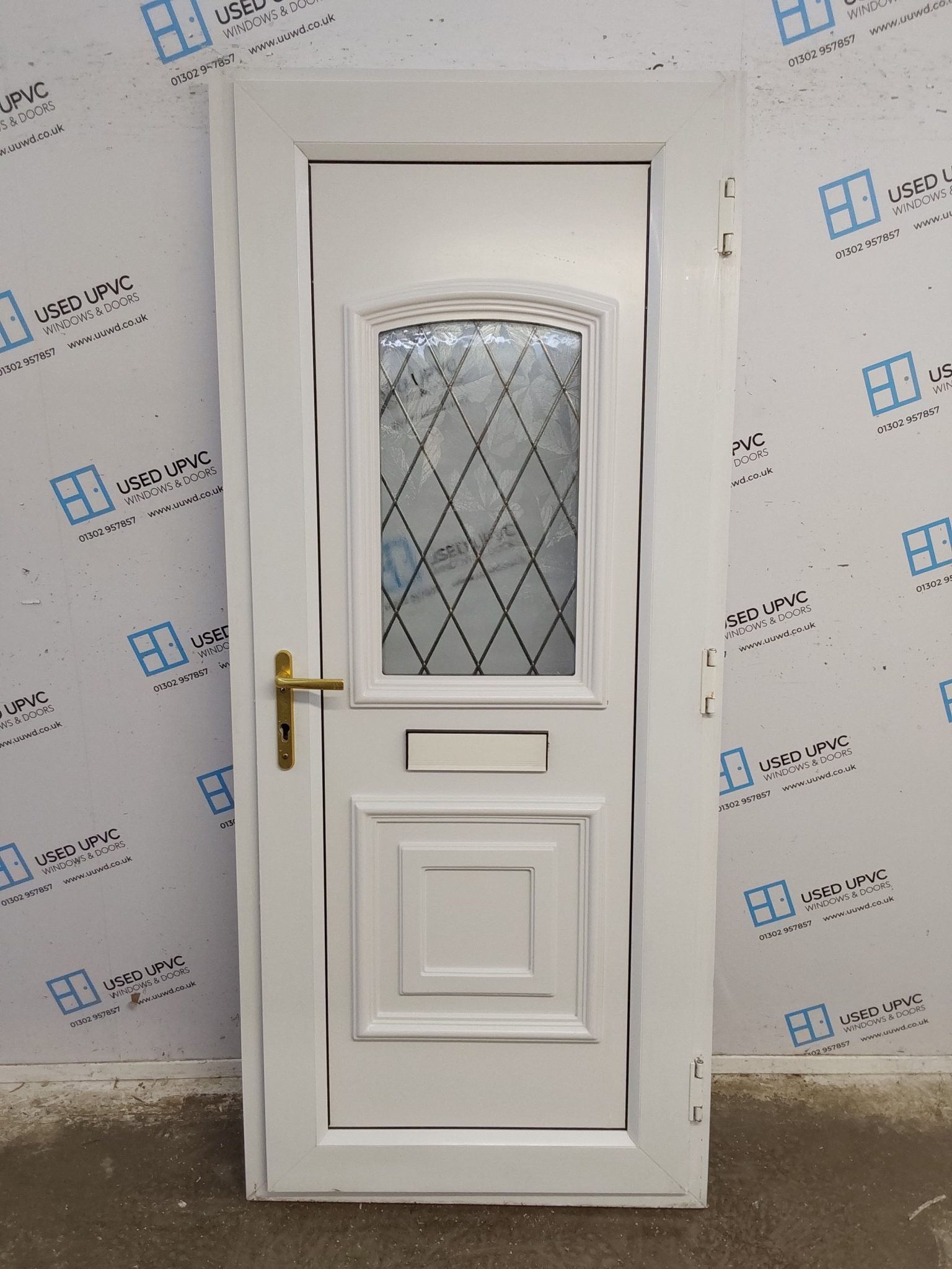 Used White Upvc Front Door 890mm x 2055mm SC2D043 | Used UPVC Windows ...