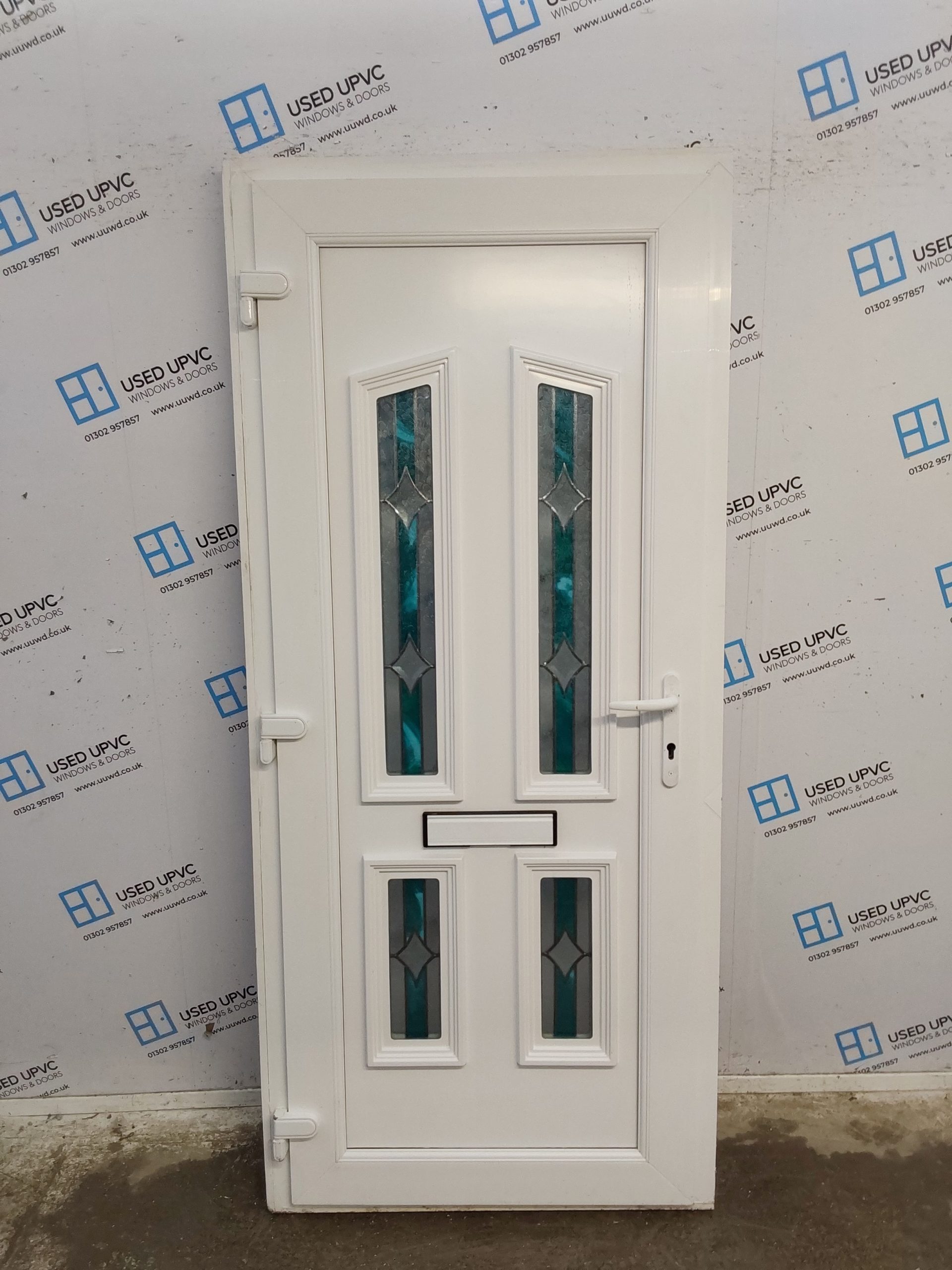 Used White Upvc Front Door 910mm x 2050mm (Reduce To 895mm) C7D005 ...