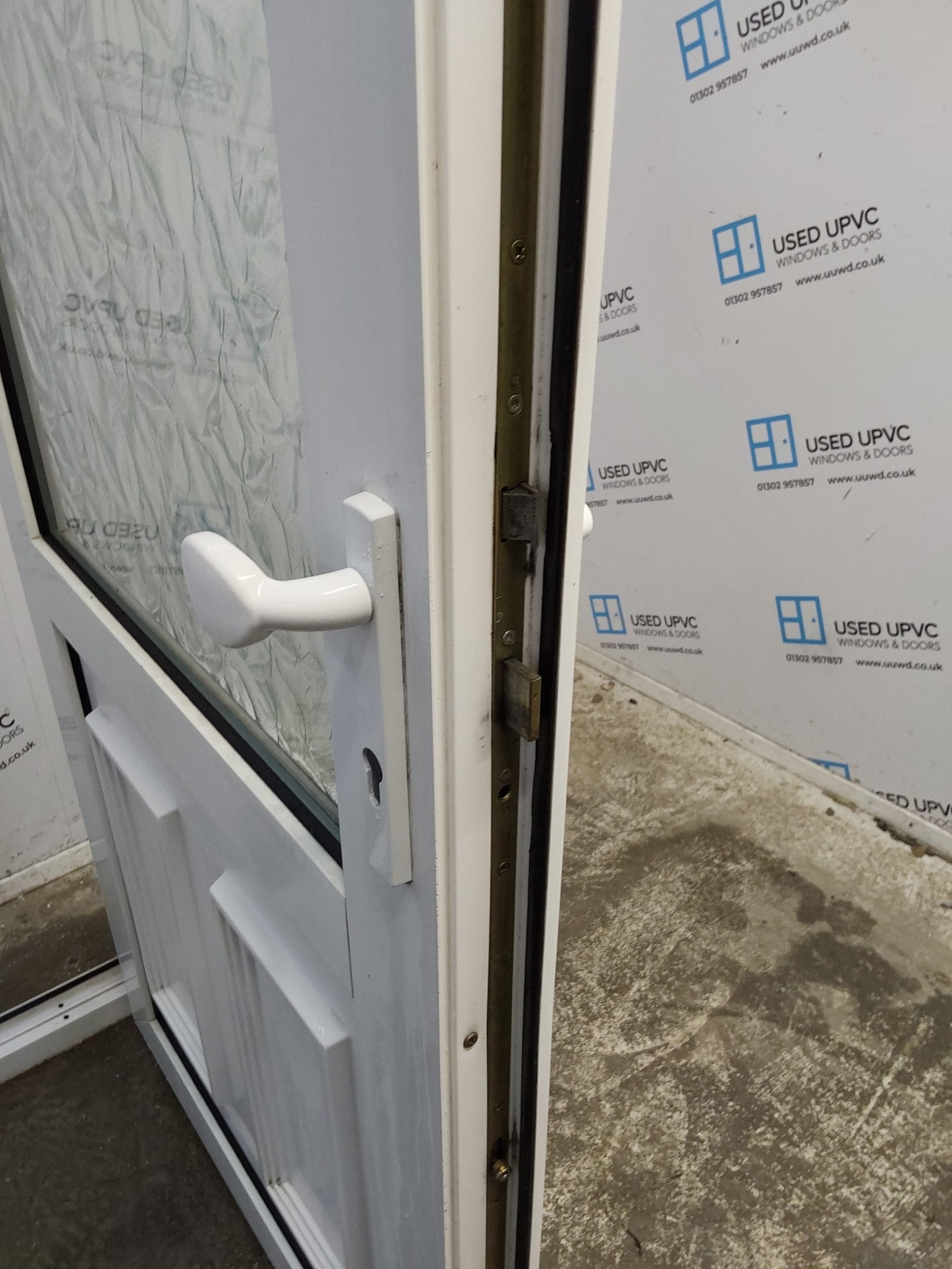 Used White Upvc Back Door 910mm x 2065mm (Reduce To 895mm) C9D22 | Used ...