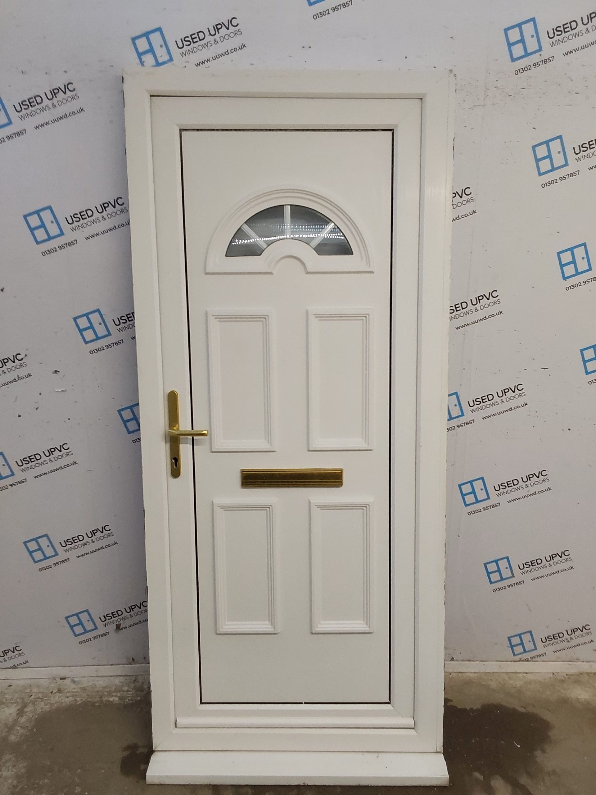 Used White Upvc Front Door 920mm x 2085mm (Reduce To 900mm) 0212 | Used ...