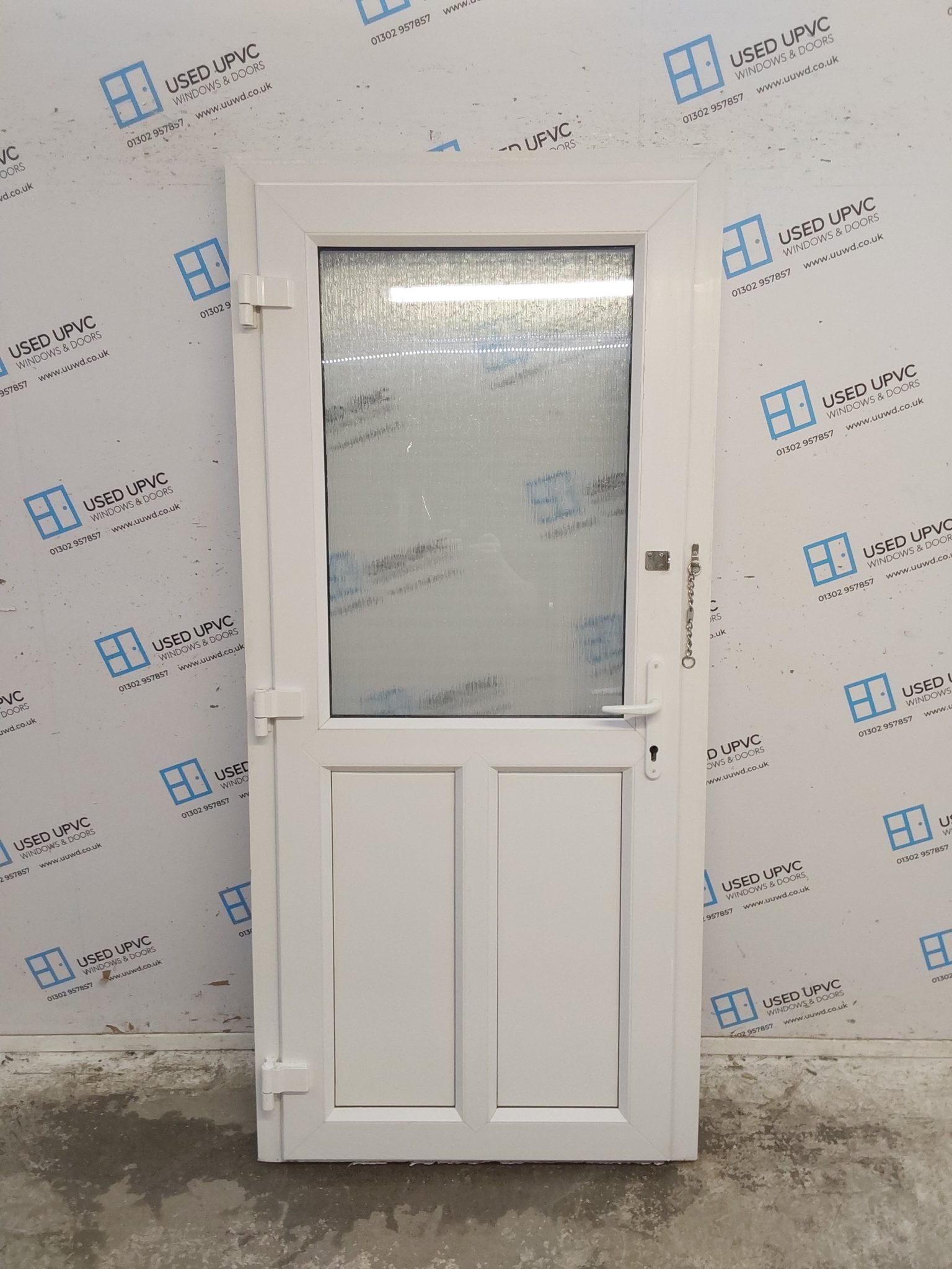 Used White Upvc Back Door 920mm x 2015mm 0799 | Used UPVC Windows & Doors