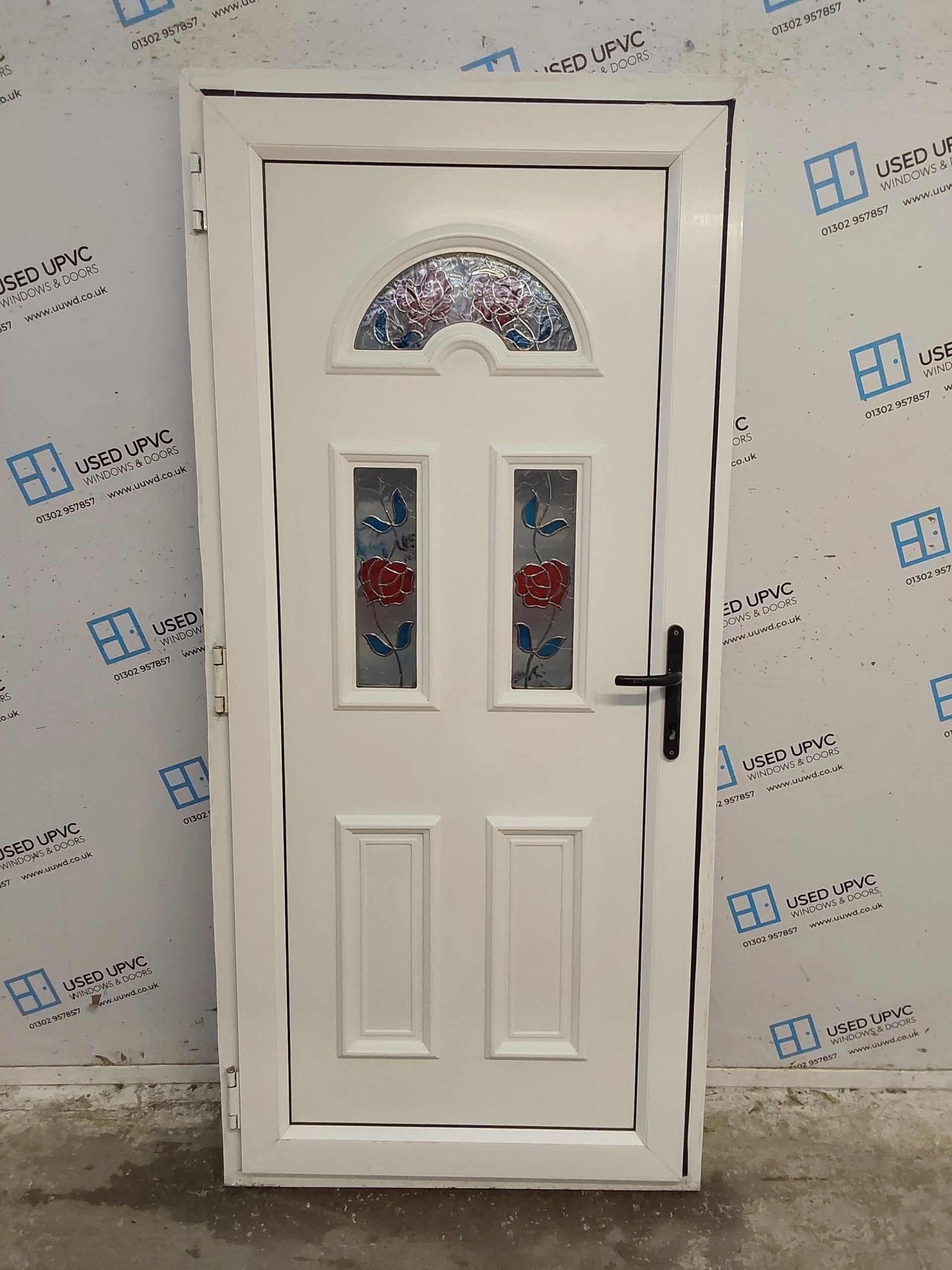 Used White Upvc Back Door 915mm x 1990mm 0094 | Used UPVC Windows & Doors